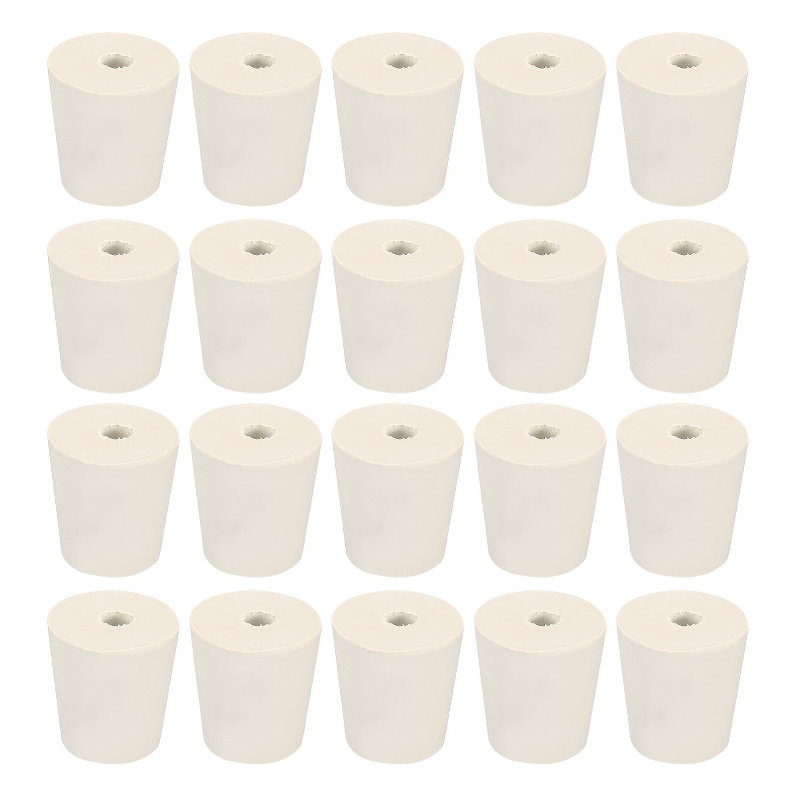 Rubber Tapered Plug 22mm to 28mm with 8mm Hole Tubes Stopper White 20 ...