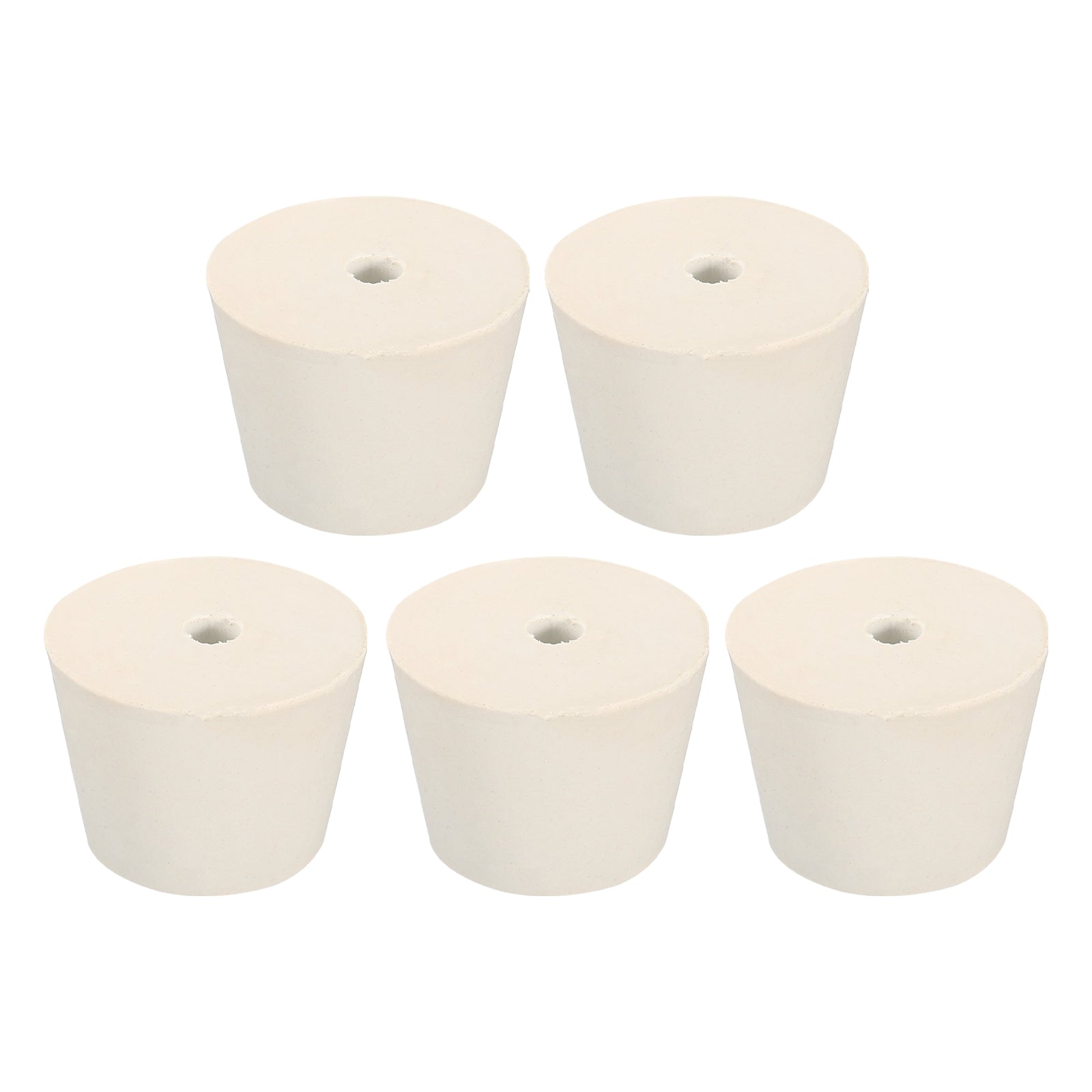Rubber Tapered Plug 32mm to 42mm with 8mm Hole Tubes Stopper White 5 ...