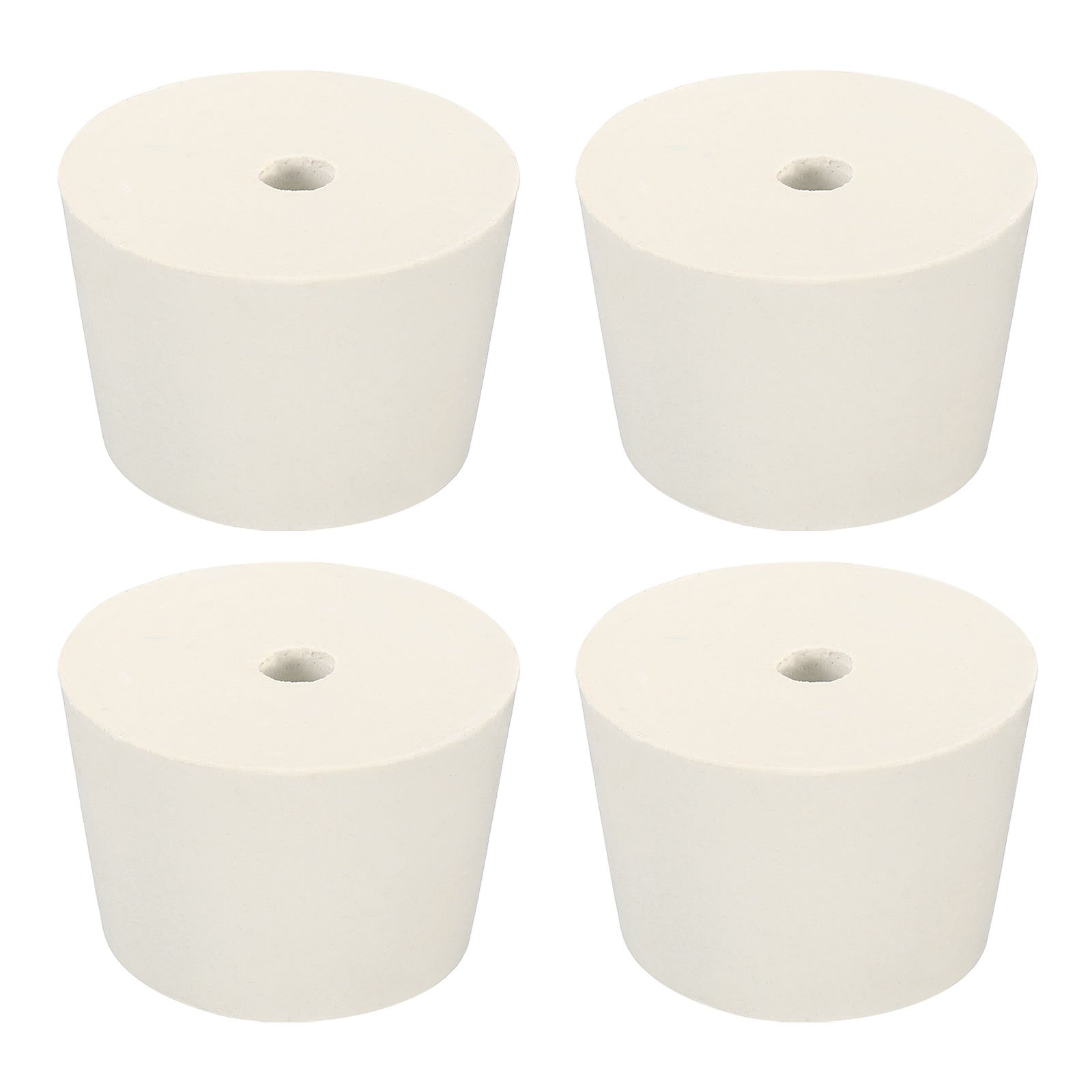 Rubber Tapered Plug 38mm to 46mm with 8mm Hole Tubes Stopper White 4 ...