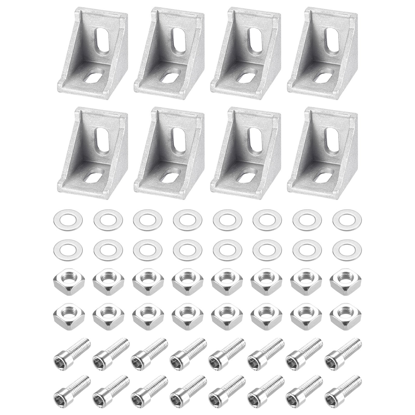 Uxcell 8Set 3030 Inside Corner Bracket Gusset Mount Kits, 35x35x29mm ...