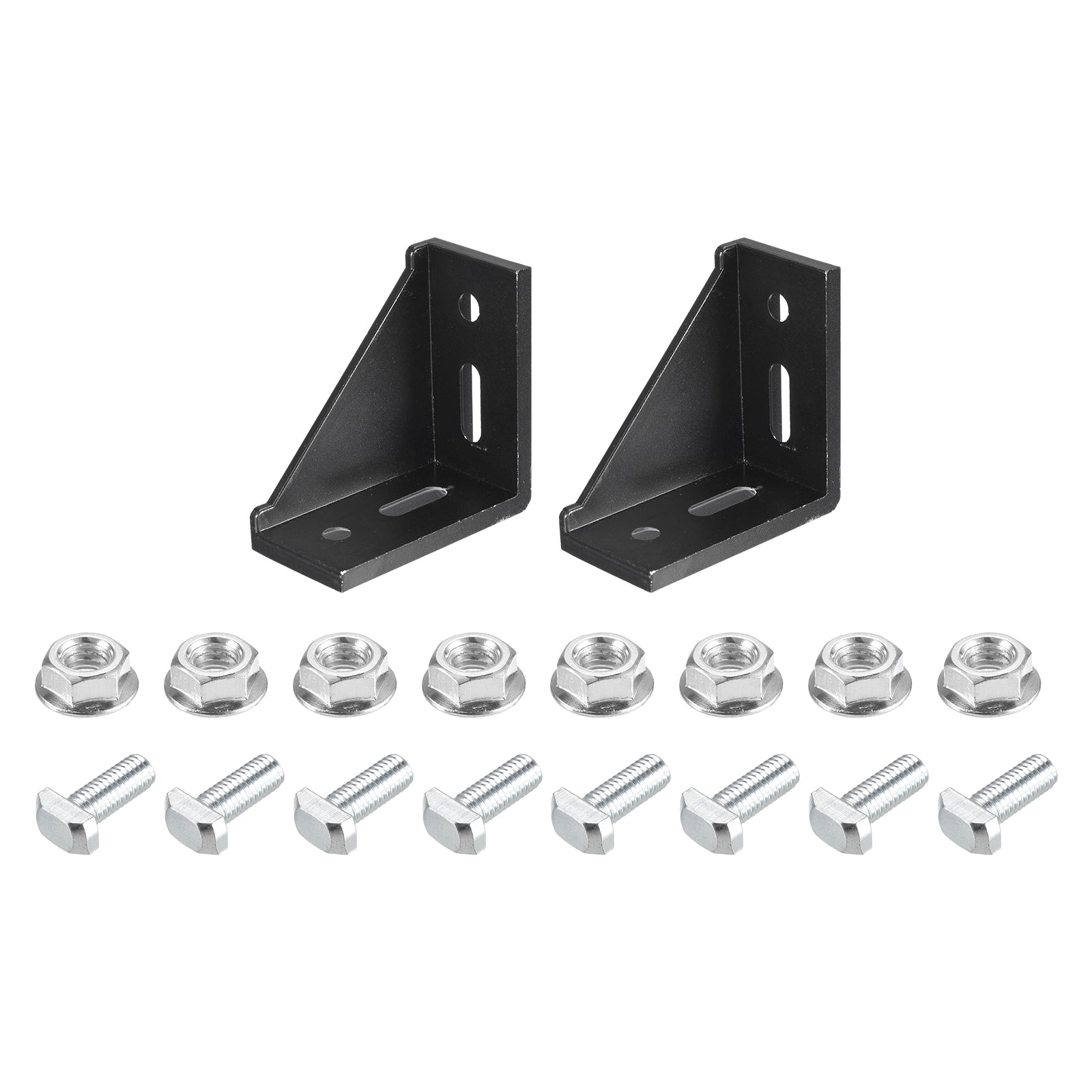 Uxcell 2Set 4080 European Inside Corner Bracket Gusset Kits 77x77x40mm ...