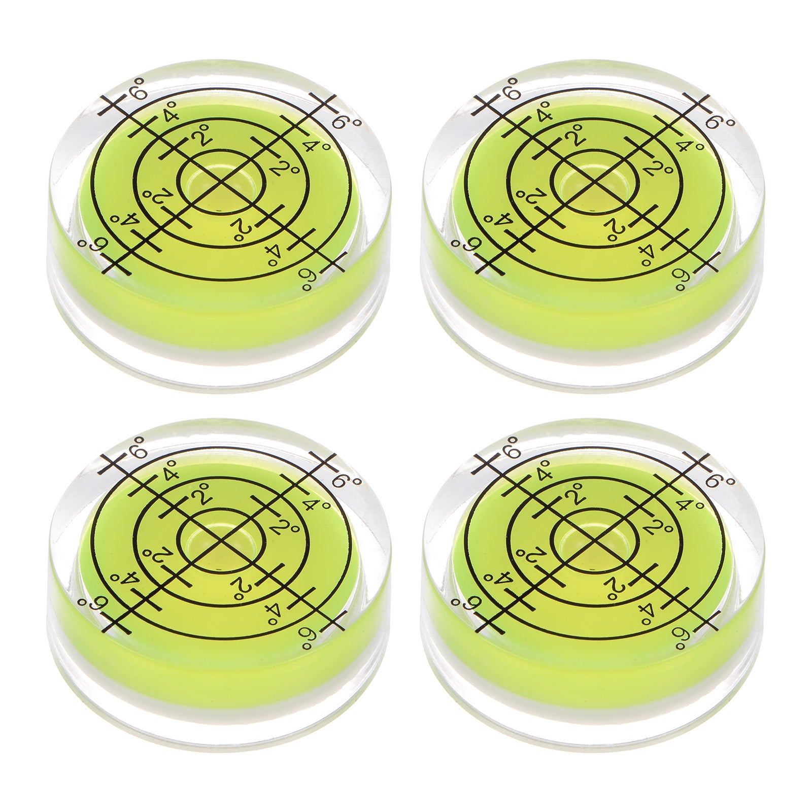 4pcs Round Bubble Level 32x12mm Mini Circular Bullseye Spirit Levels ...