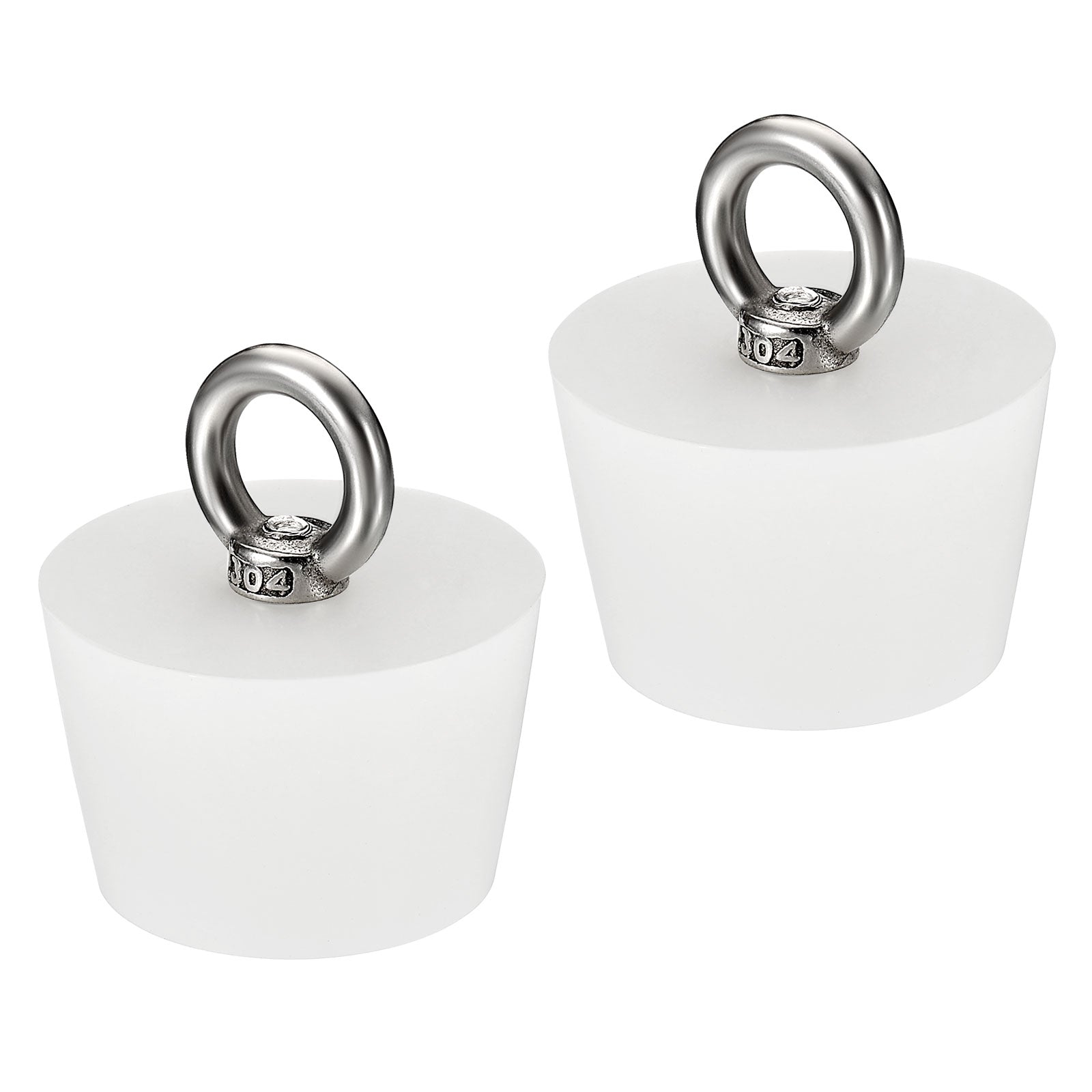 Silicone Rubber Tapered Plug 37mm to 46mm Solid with Ring White 2 ...