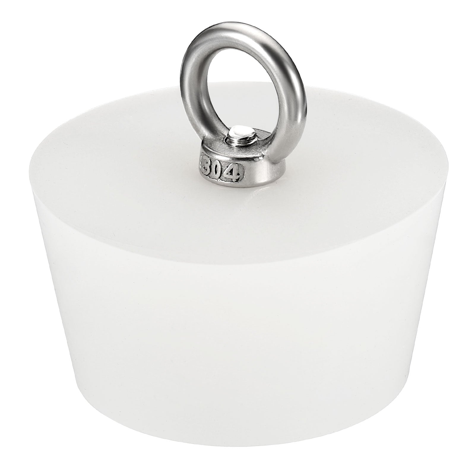 Silicone Rubber Tapered Plug 60mm to 73mm Solid with Ring White ...