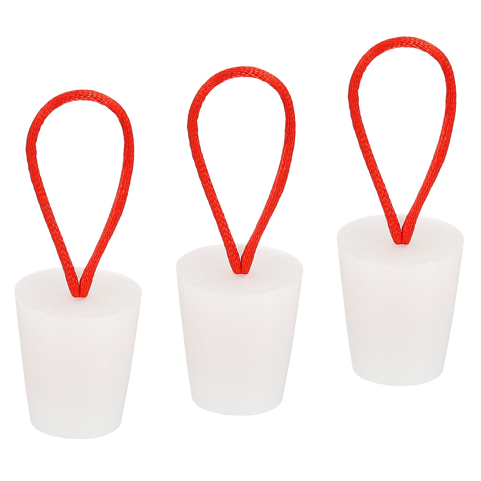 Silicone Rubber Tapered Plug 17mm to 23mm Solid with Handle White 3 ...