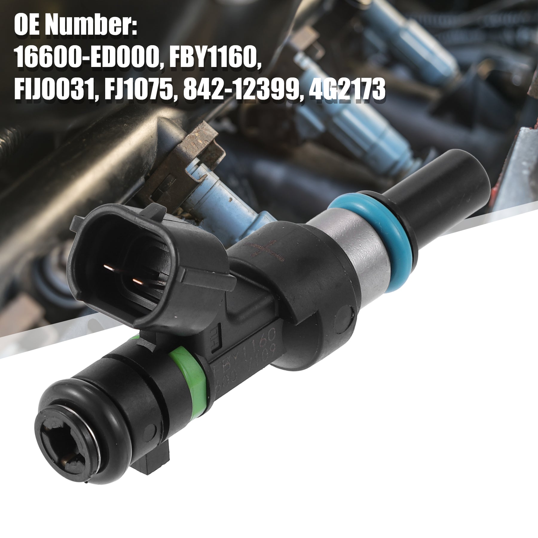 4 Pcs 16600-ED000 FBY1160 Fuel Injector for Nissan Versa 2009-2012 for Nissan Micra Hatchback ...