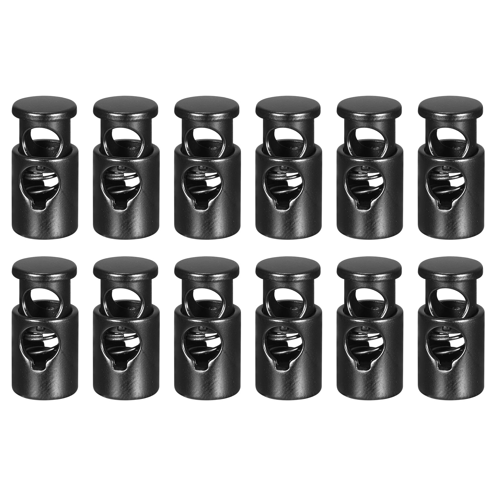 Uxcell 12pcs Metal Cord Locks, 0.16" Diameter Single Hole Spring ...