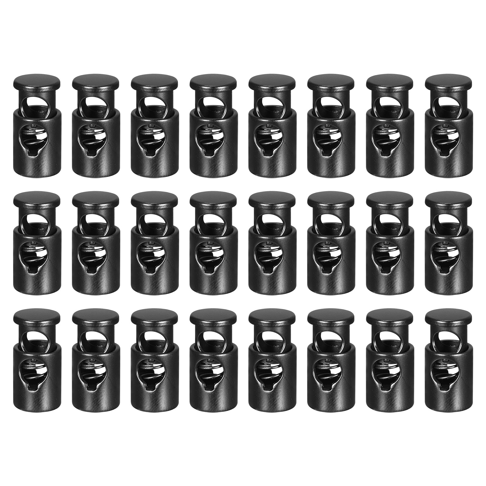 Uxcell 24pcs Metal Cord Locks, 0.16" Diameter Spring Loaded Stop Toggle ...