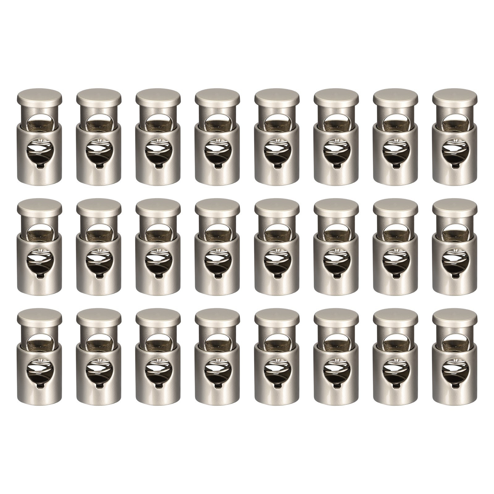Uxcell 24pcs Single Hole Spring Cord Locks, 0.25" Metal Toggle Stoppers ...