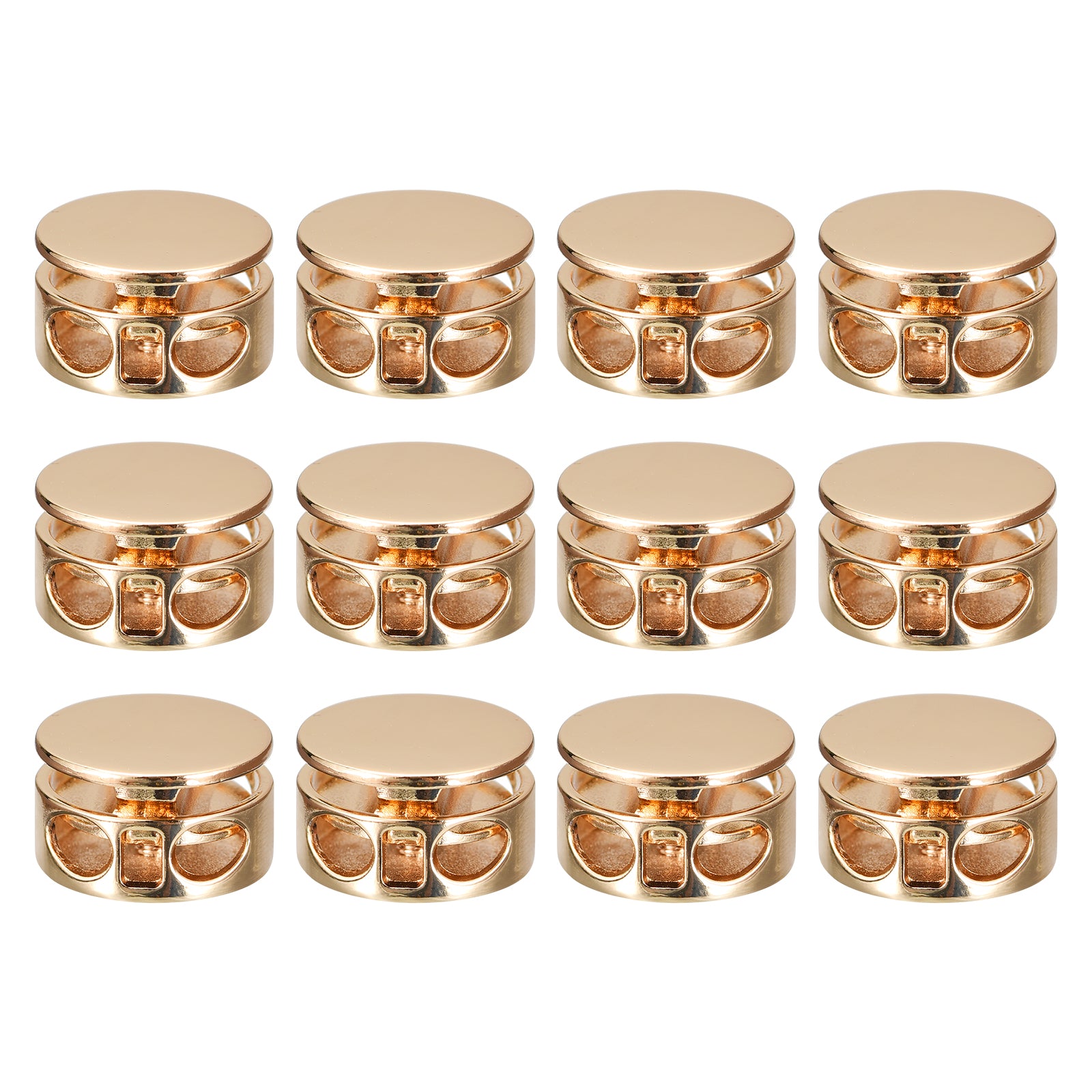 Uxcell 12pcs Metal Cord Locks, Round Spring Cord Locks End Toggle ...