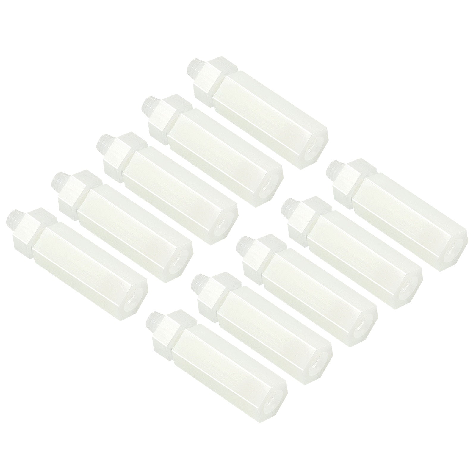 M3x14+6mm Male Female Standoff, 100Pcs Nylon Screws Hex Spacer with ...