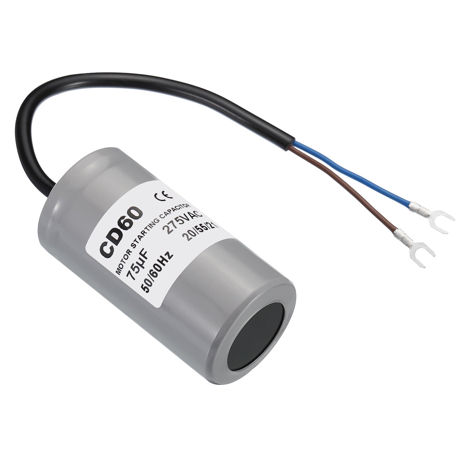 CD60 Running Capacitor, 75uF 275V 2 Wires 50/60Hz Motor Starting ...