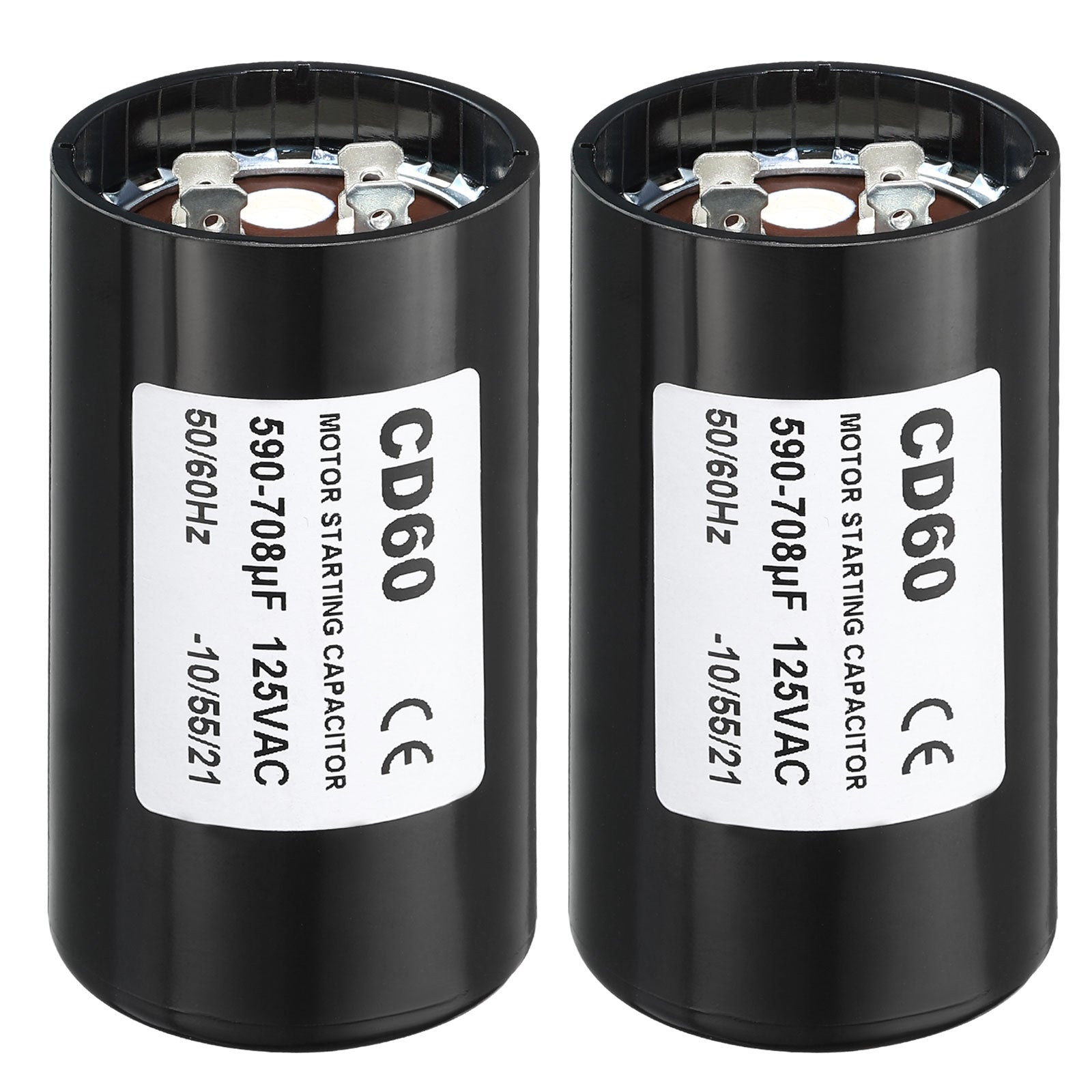 Motor Start Capacitor, 2 Pack 590-708uF/Mfd 125V 50/60Hz CD60 Run ...