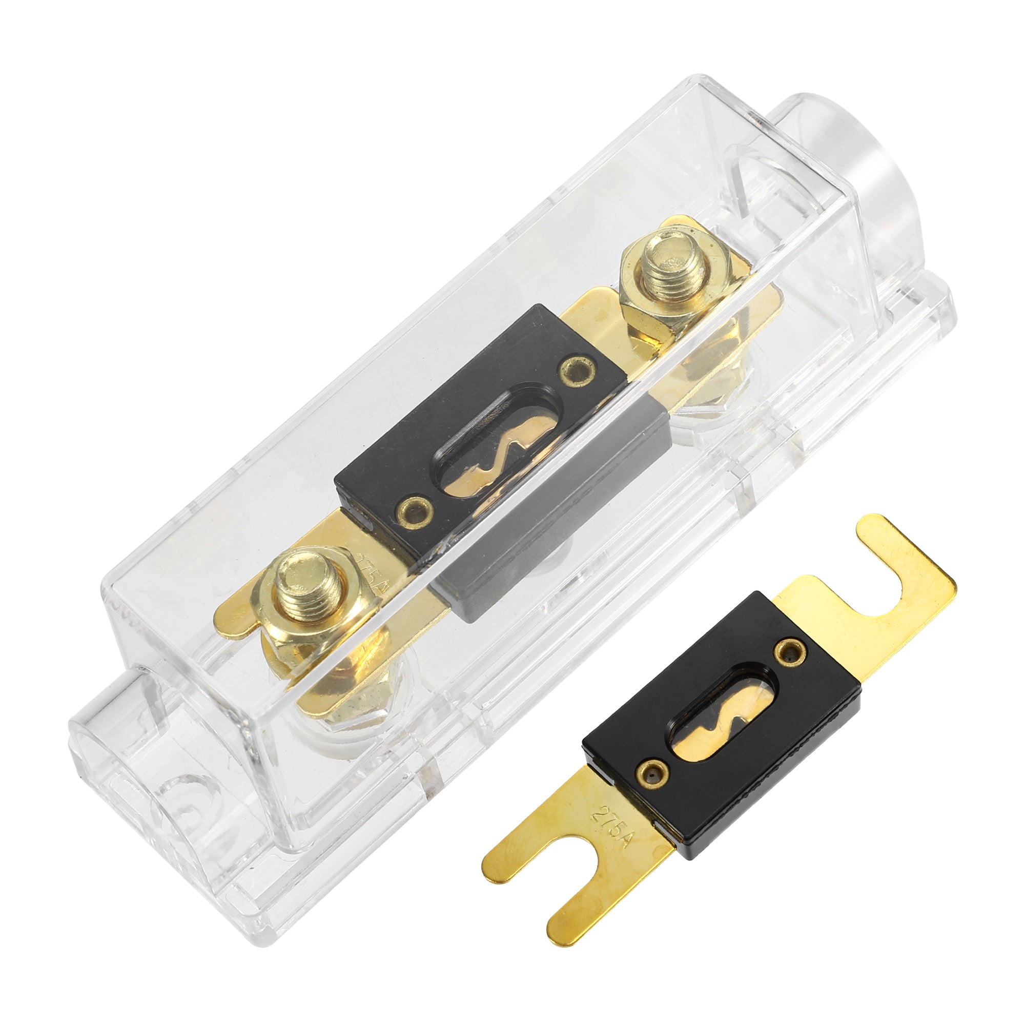 1 Set Car Audio 0 4 8 Gauge Inline ANL Fuse Holder Clear Transparent ...