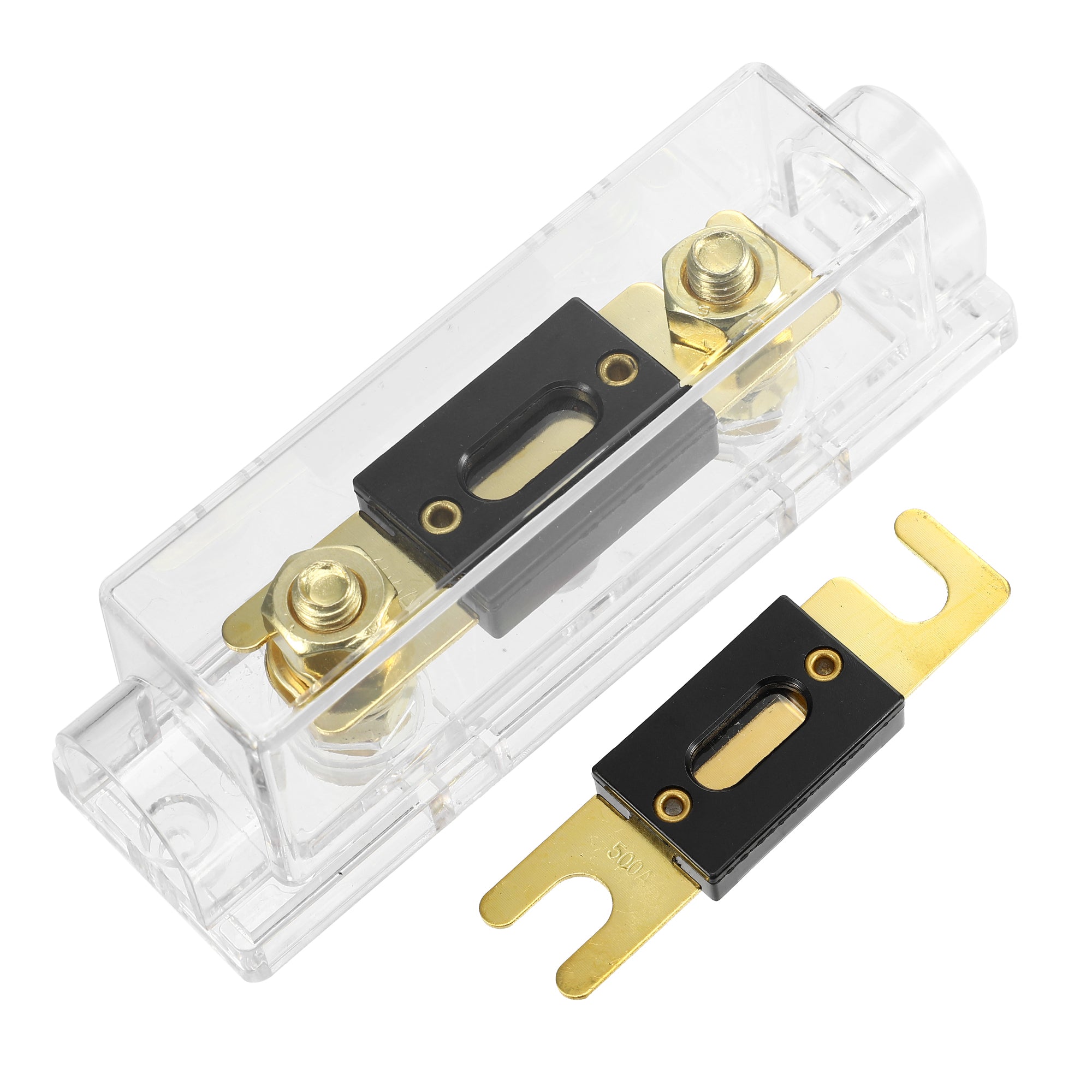 1 Set Car Audio 0 4 8 Gauge Inline ANL Fuse Holder Clear Transparent ...