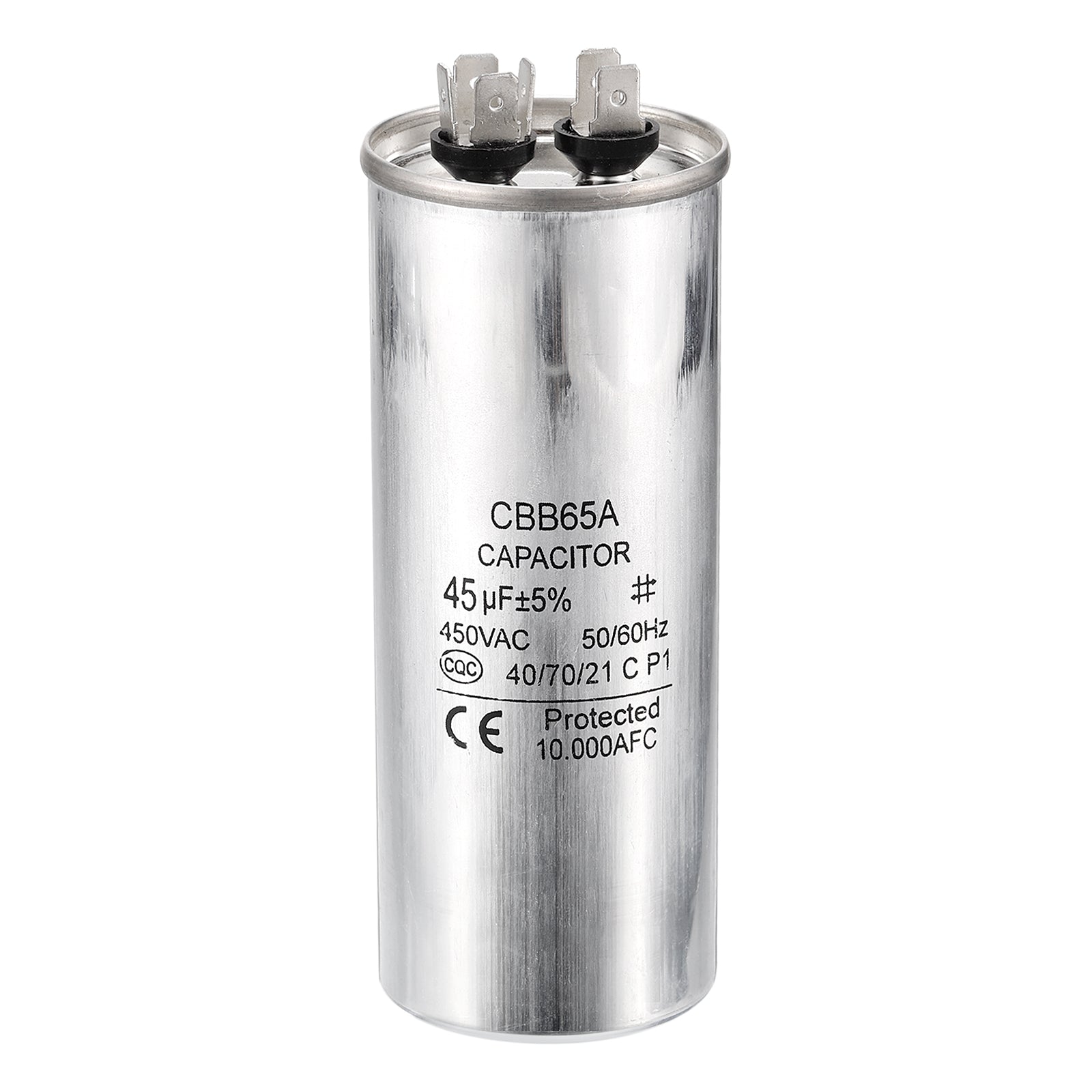 CBB65 45uf Run Capacitor, 45mfd 1Pcs AC 450V Aluminum Case Motor Start ...