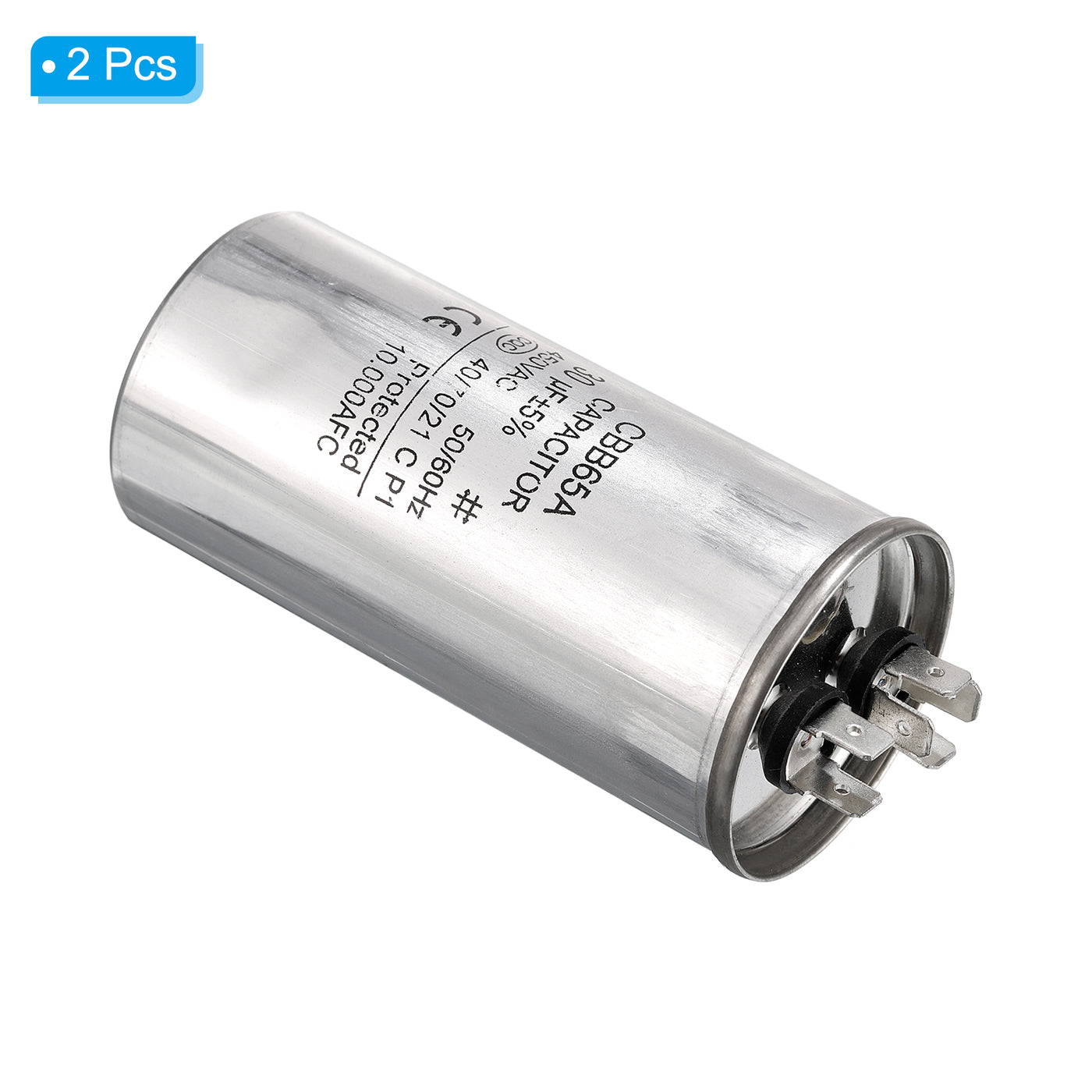 CBB65 30uf Run Capacitor, 30mfd 2Pcs AC 450V Aluminum Case Motor Start Capacitor | Harfington