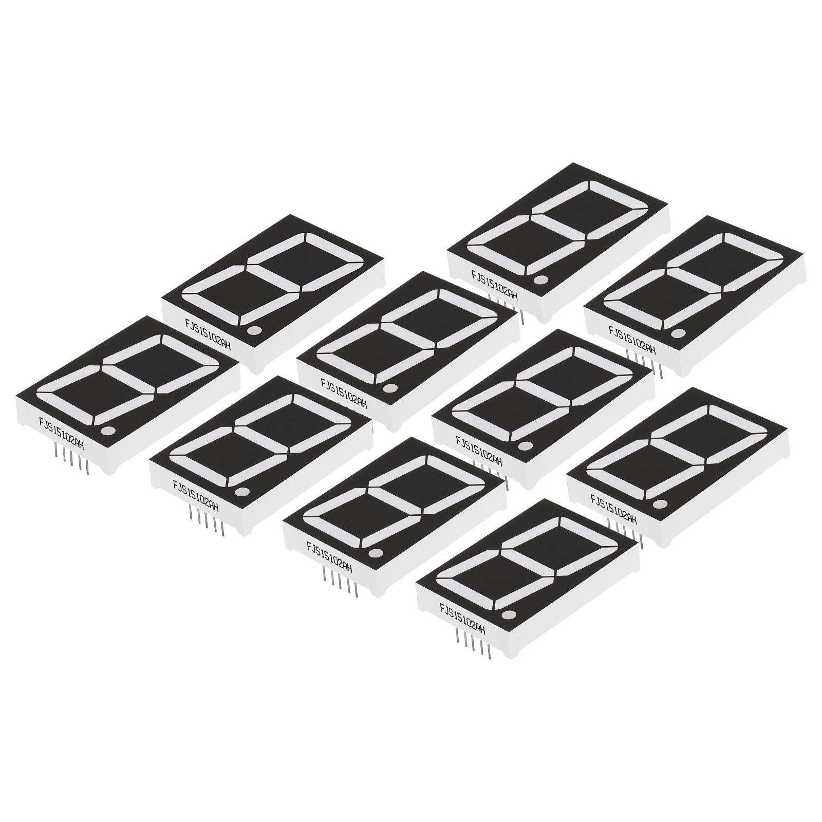 LED Display Digital Tube, 10 Pack 7 Segment 10 Pin 1 Bit 1.2"x1.7"x0.3 ...