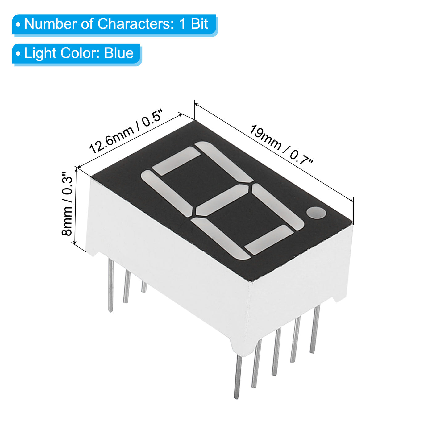 PATIKIL LED Display Digital Tube, 10 Pack 7 Segment 10 Pin 1