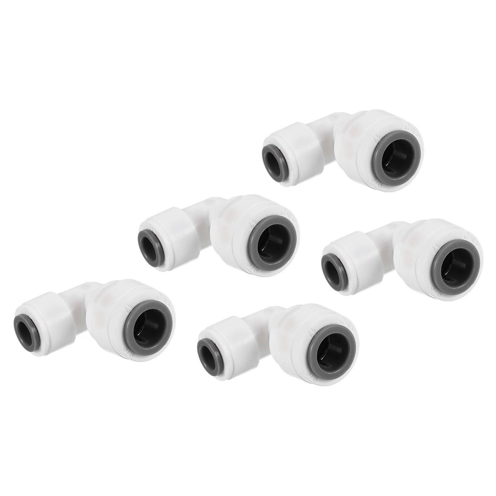 3/8" to 1/4" Push to Connect Elbow Fittings, 5 Pack 90 Degree Reducing ...