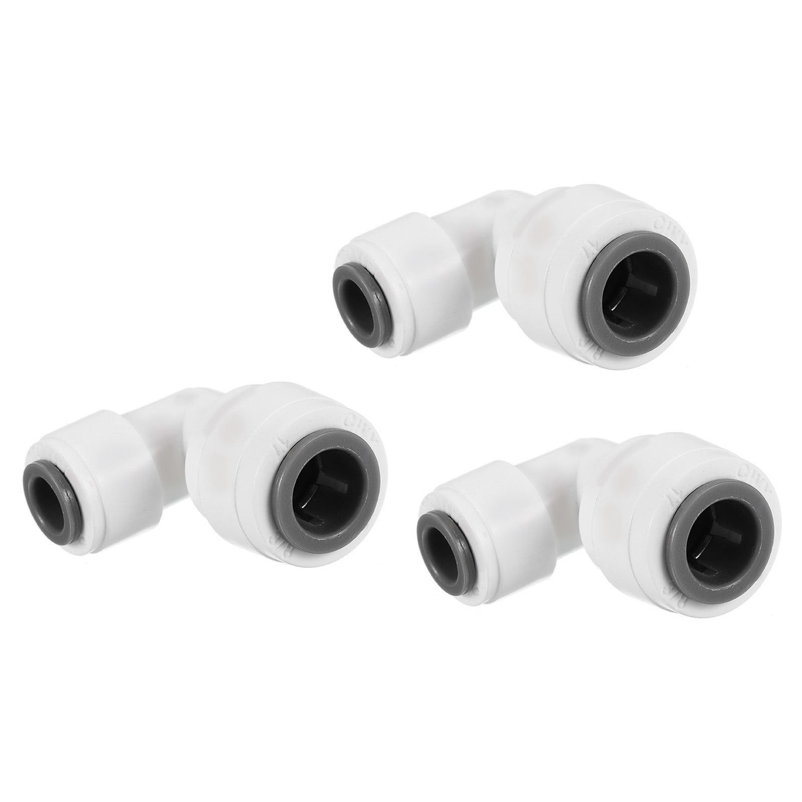 3/8" to 1/4" Push to Connect Elbow Fittings, 3 Pack 90 Degree Reducing ...