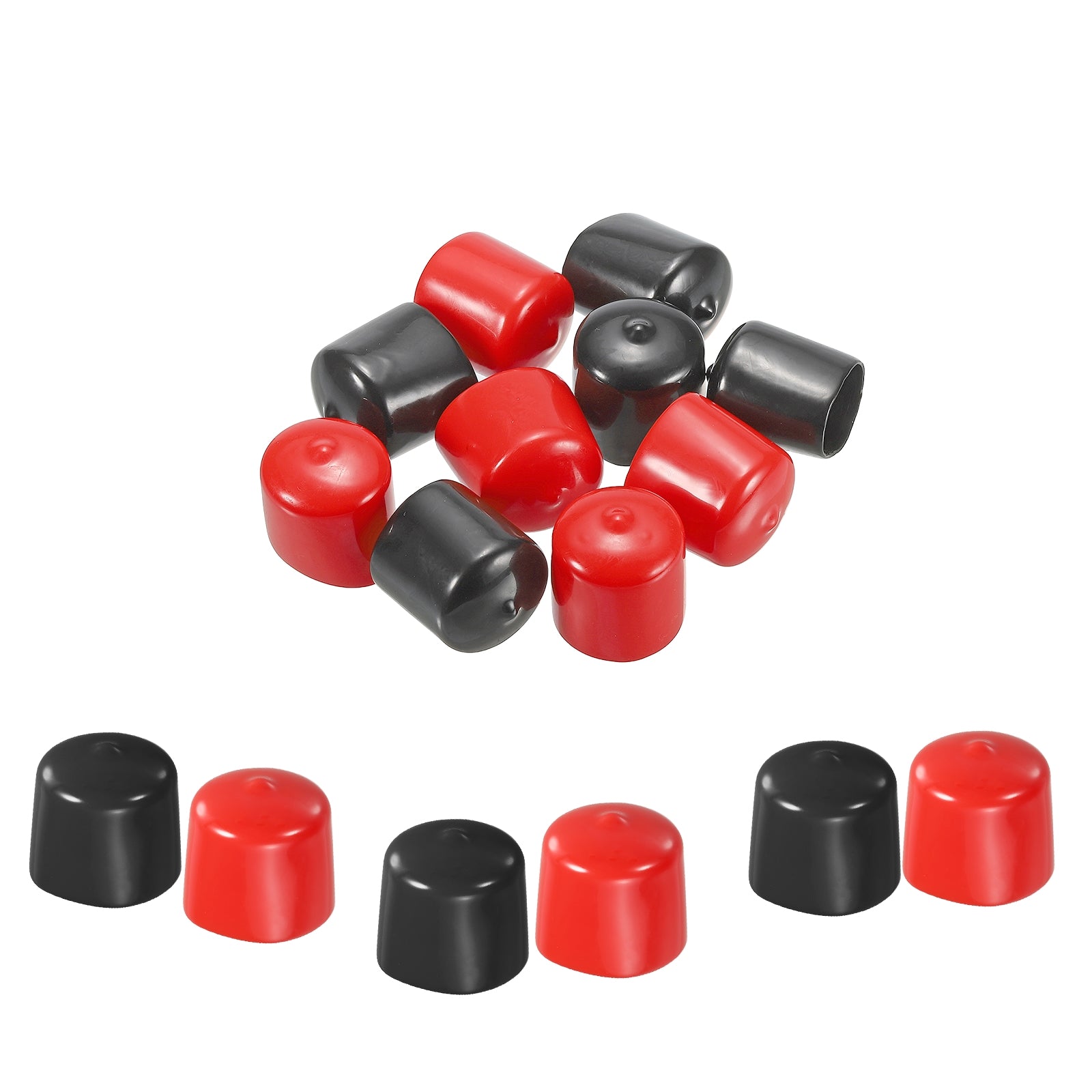 10pcs Rubber End Caps Cover Assortment 1 3/16 Inch Vinyl Screw Thread ...