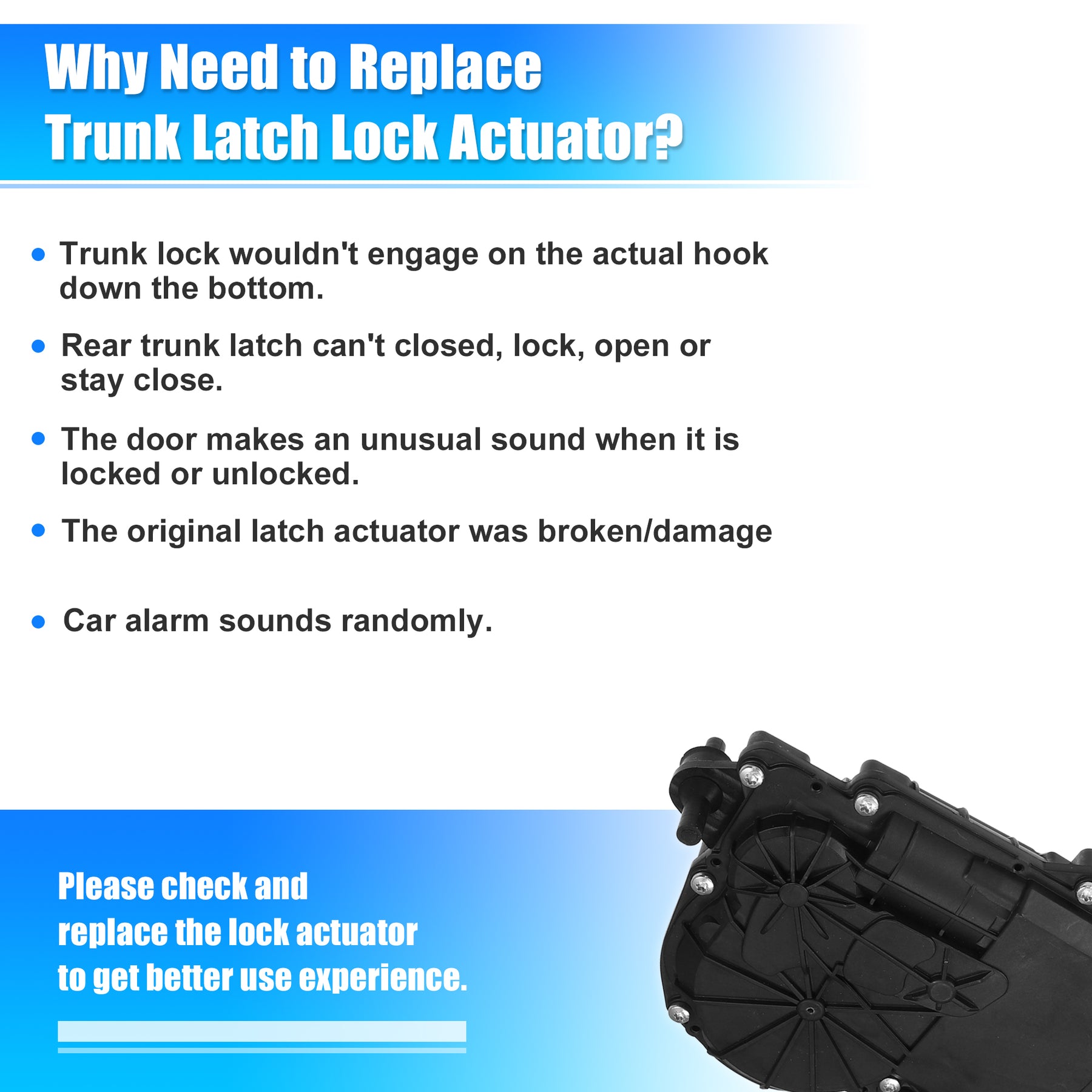 51247303443 Rear Trunk Tailgate Door Lock Latch Actuator Assembly for ...