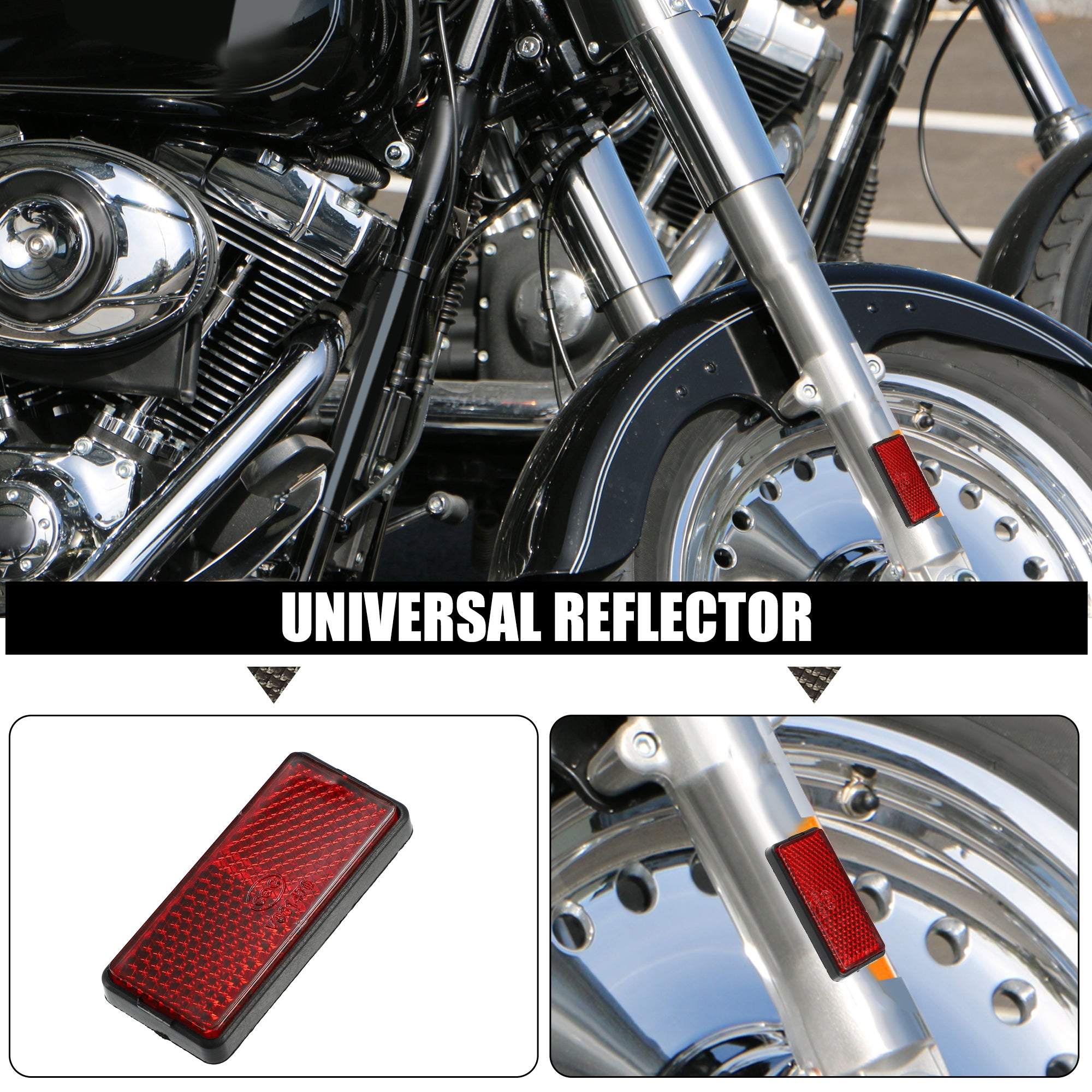 Universal Reflector 56x26mm for Motorcycle Scooter Bicycle Safety Spoke ...