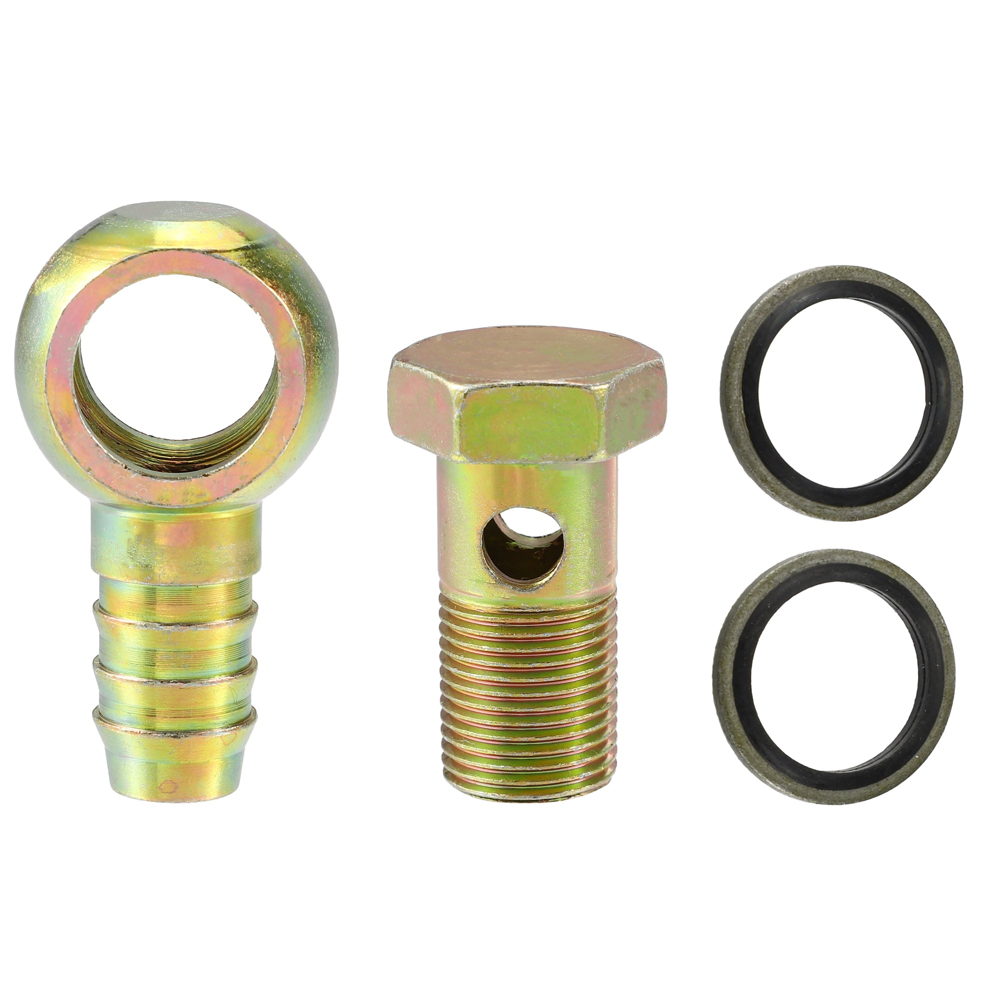 1Set Banjo Bolt Kit M18x1.5 Banjo Bolt Hose Barb Fitting Brake Line ...