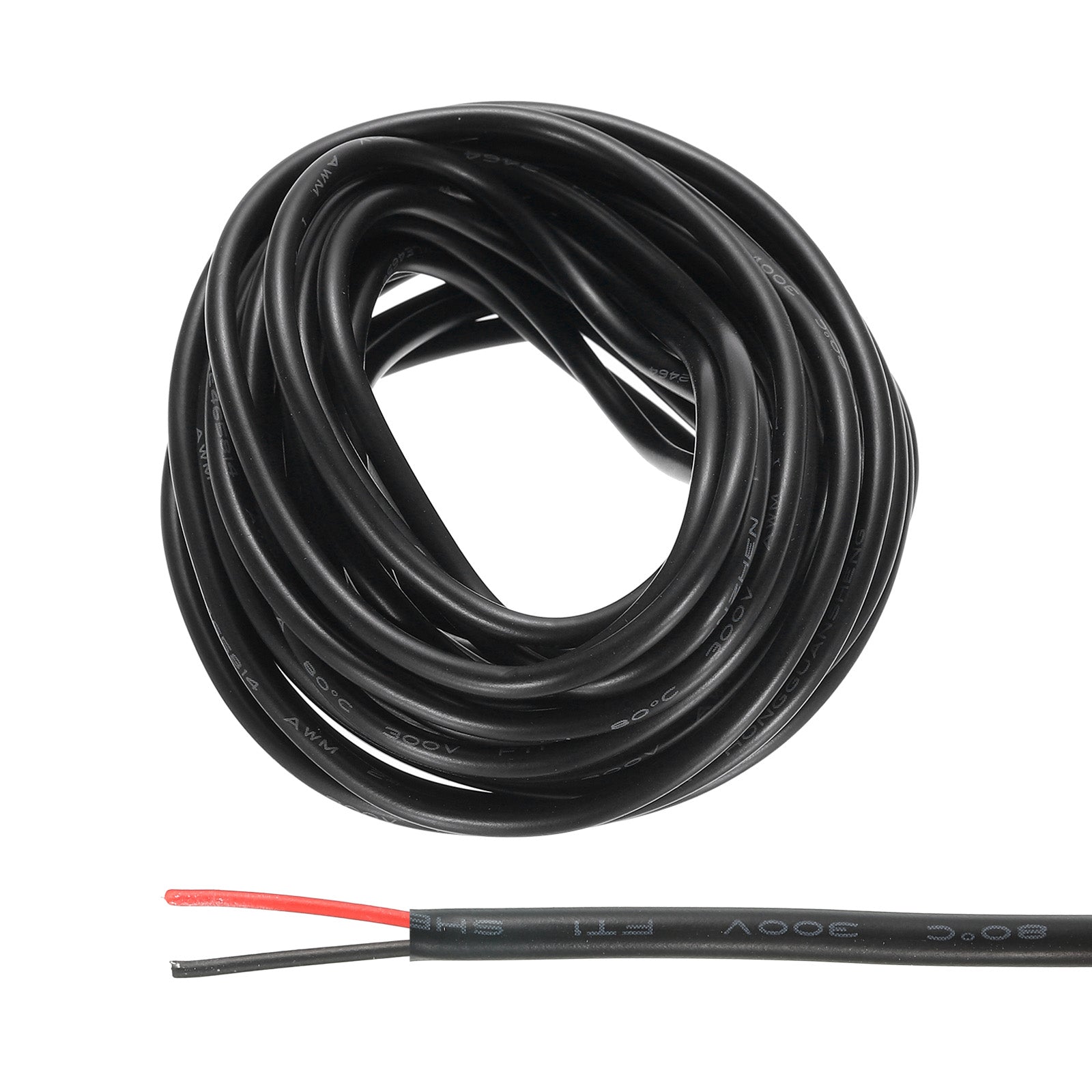 26AWG Electrical Wire 2 Conductors 16.4Ft Power Cable Flexible ...
