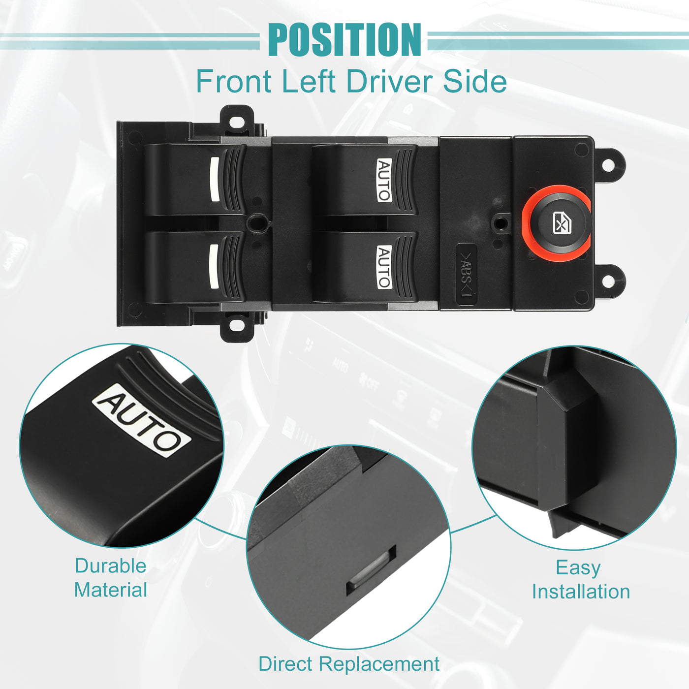 Front Left Driver Side Master Power Window Switch Replace Fit for Acura ...