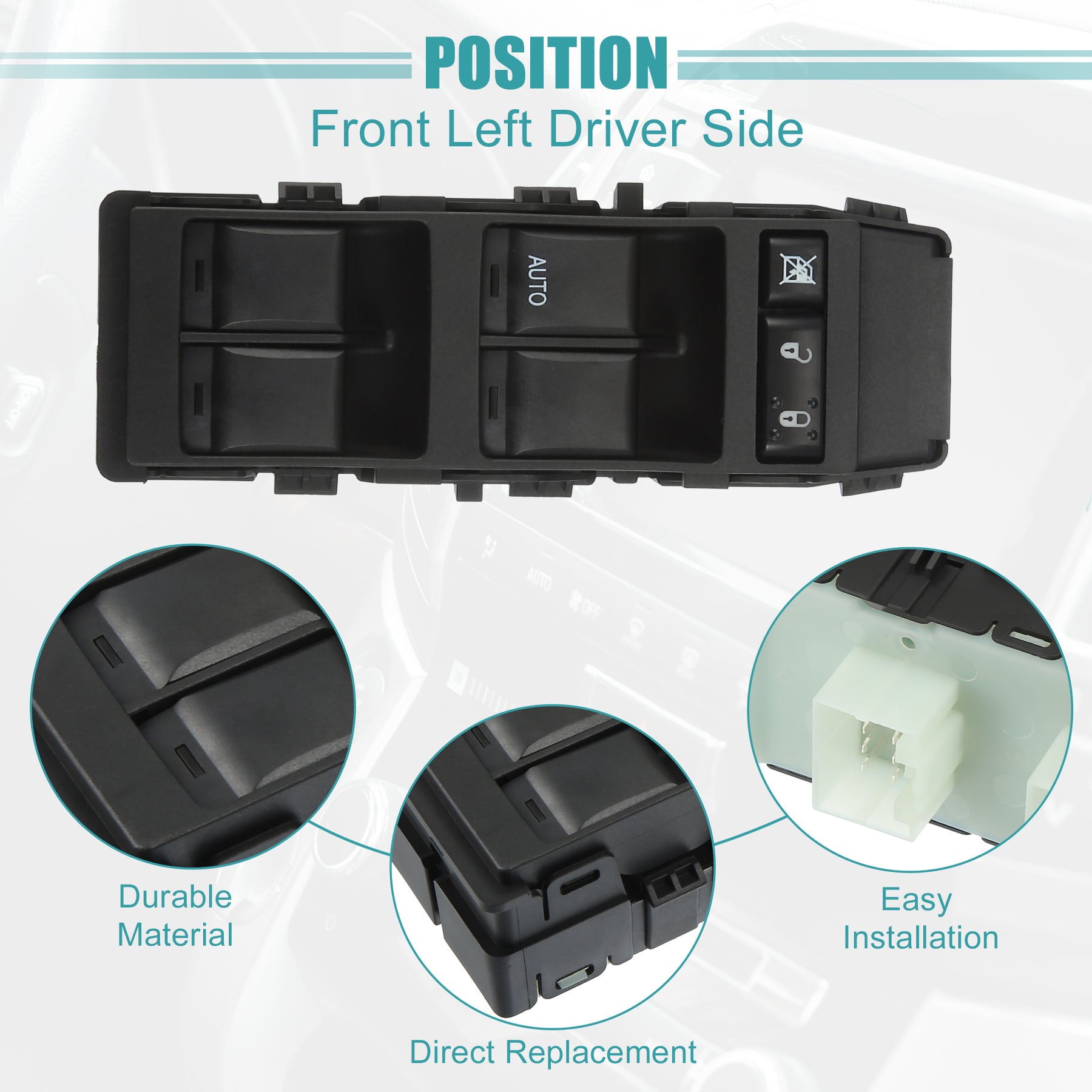 Front Left Driver Side Master Power Window Switch Fit for Dodge Caliber ...