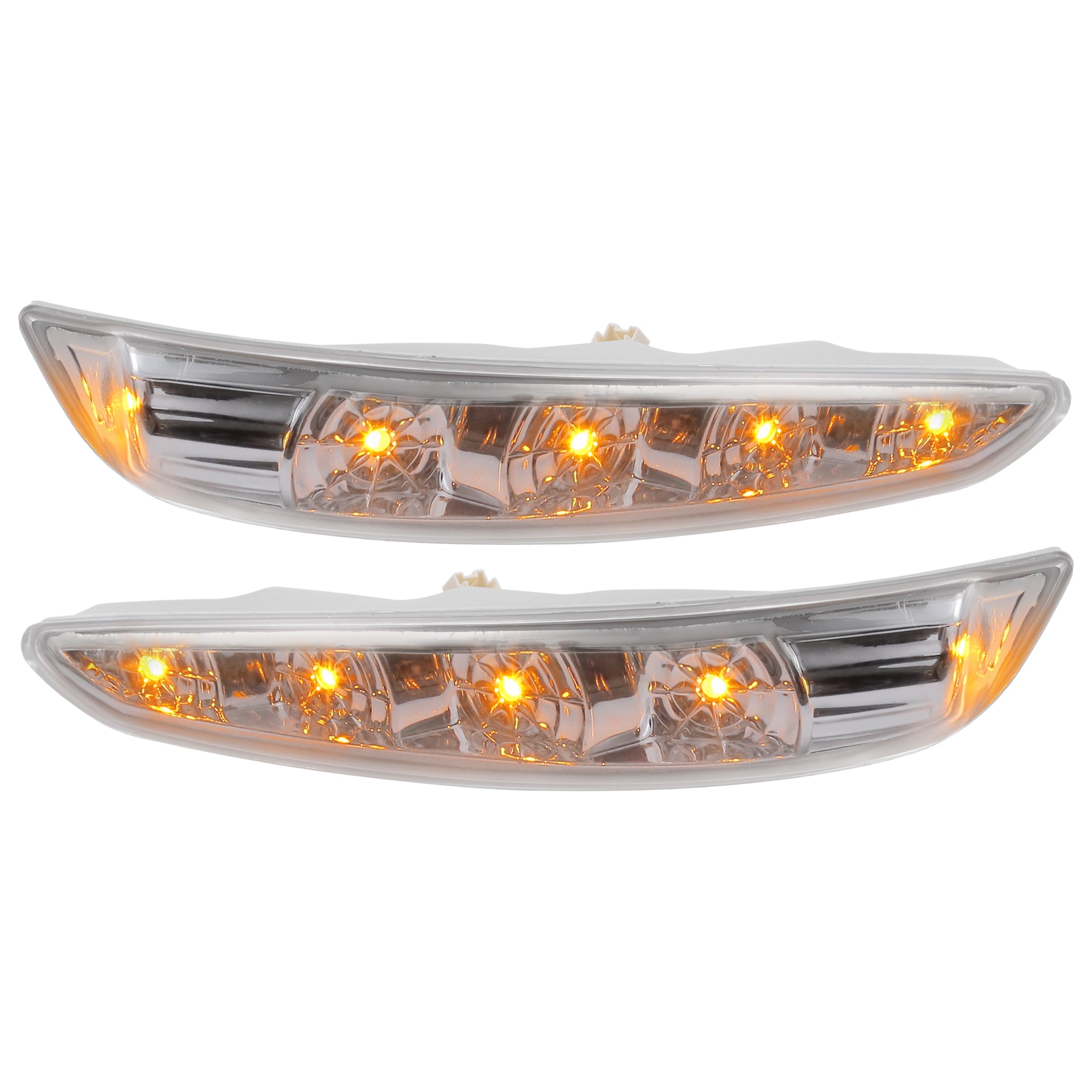 1 Pair Car 4 LED Front Left and Right Side Mirror Turn Signal Light ...
