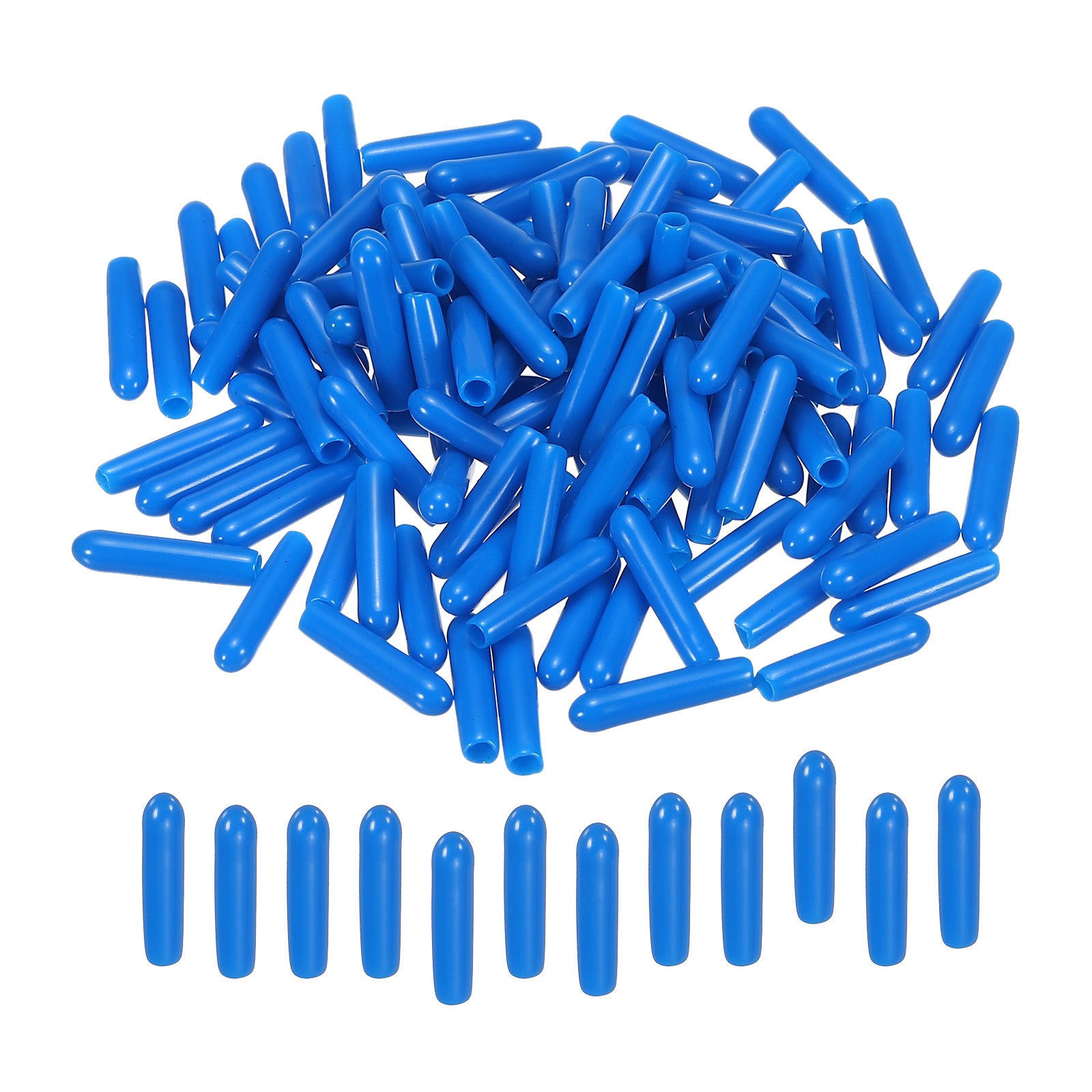 100pcs Rubber End Caps Cover 2mm Vinyl Screw Thread Protector Round PVC ...