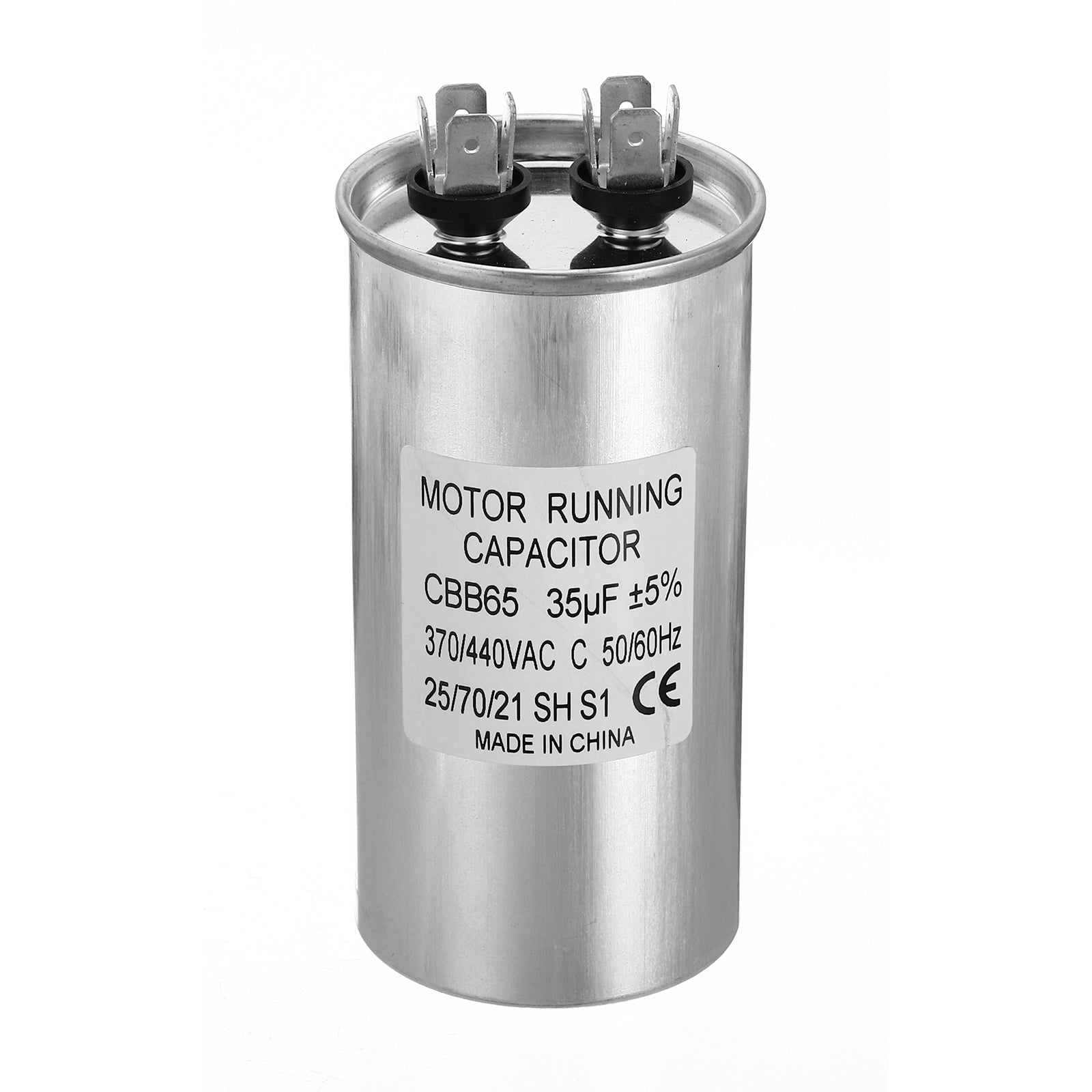 CBB65 35uf Run Capacitor, 35mfd AC 370/440V Aluminum Case with 2 ...