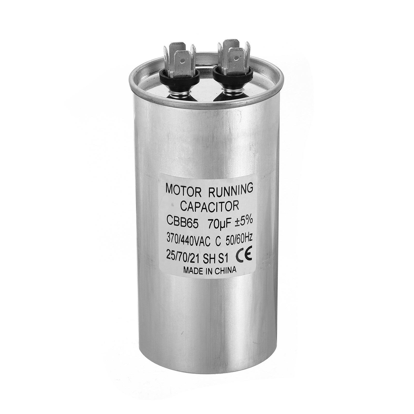 CBB65 70uf Run Capacitor, 70mfd AC 370/440V Aluminum Case with 2 ...