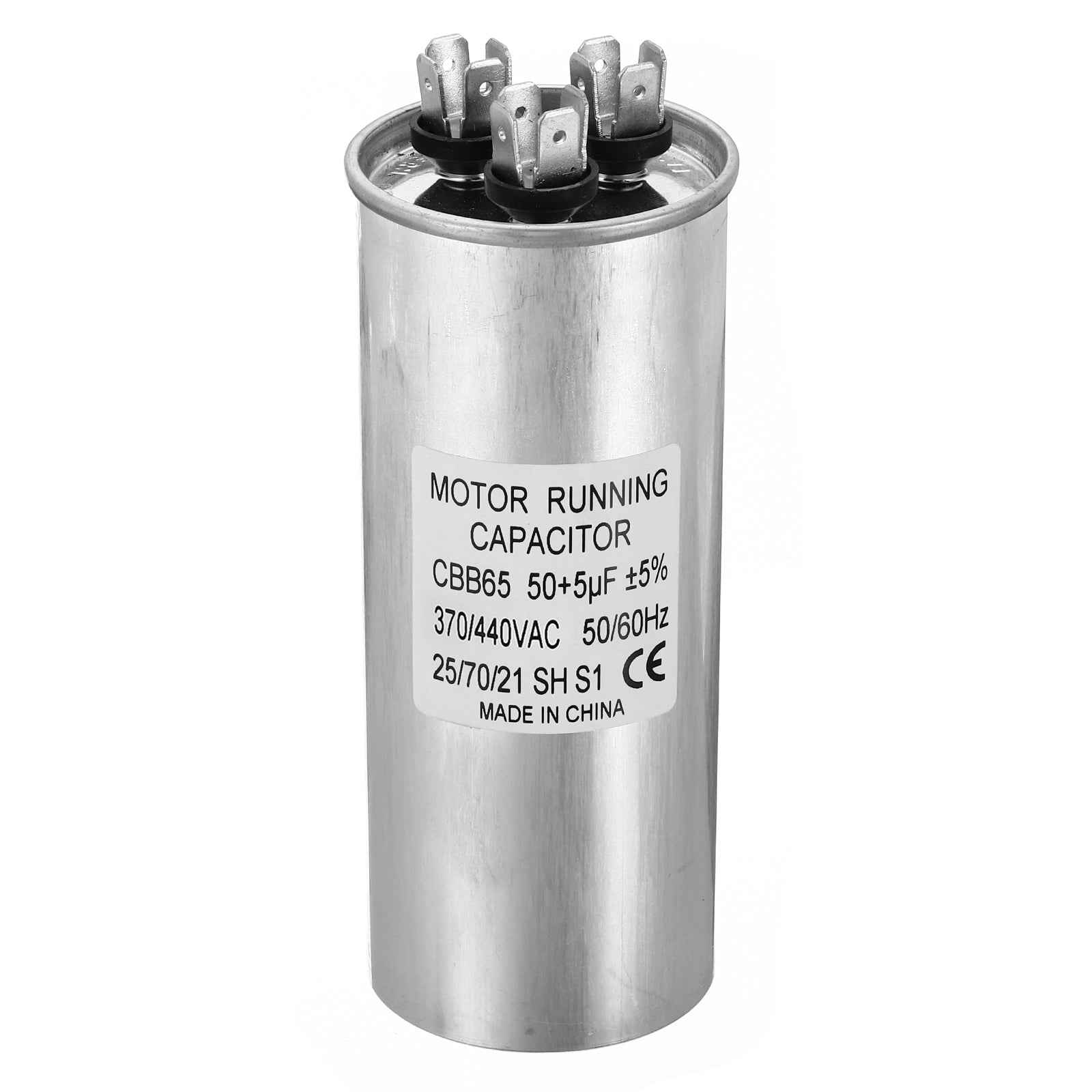 CBB65 50+5uf Run Capacitor, 50+5mfd AC 370/440V Aluminum Case with 3 ...