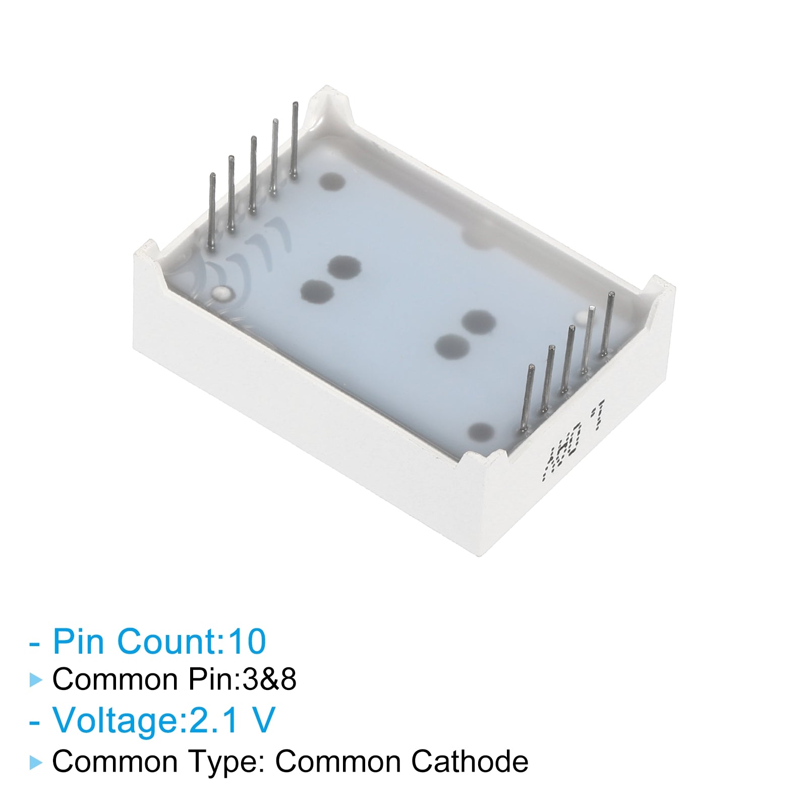 LED Display Digital Tube, 5 Pack Common Cathode 7 Segment 10 Pin 1 Bit ...