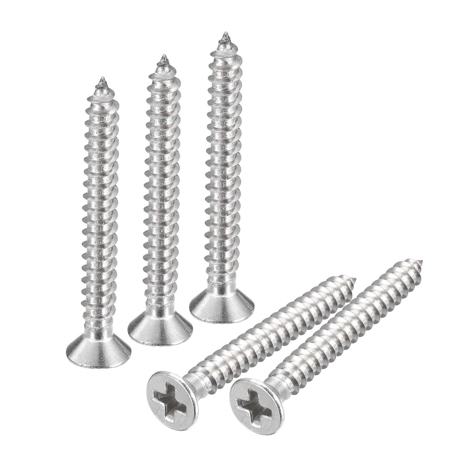 Uxcell #4x1" Wood Screws, 50pcs Phillips Self Tapping Screws 304 ...