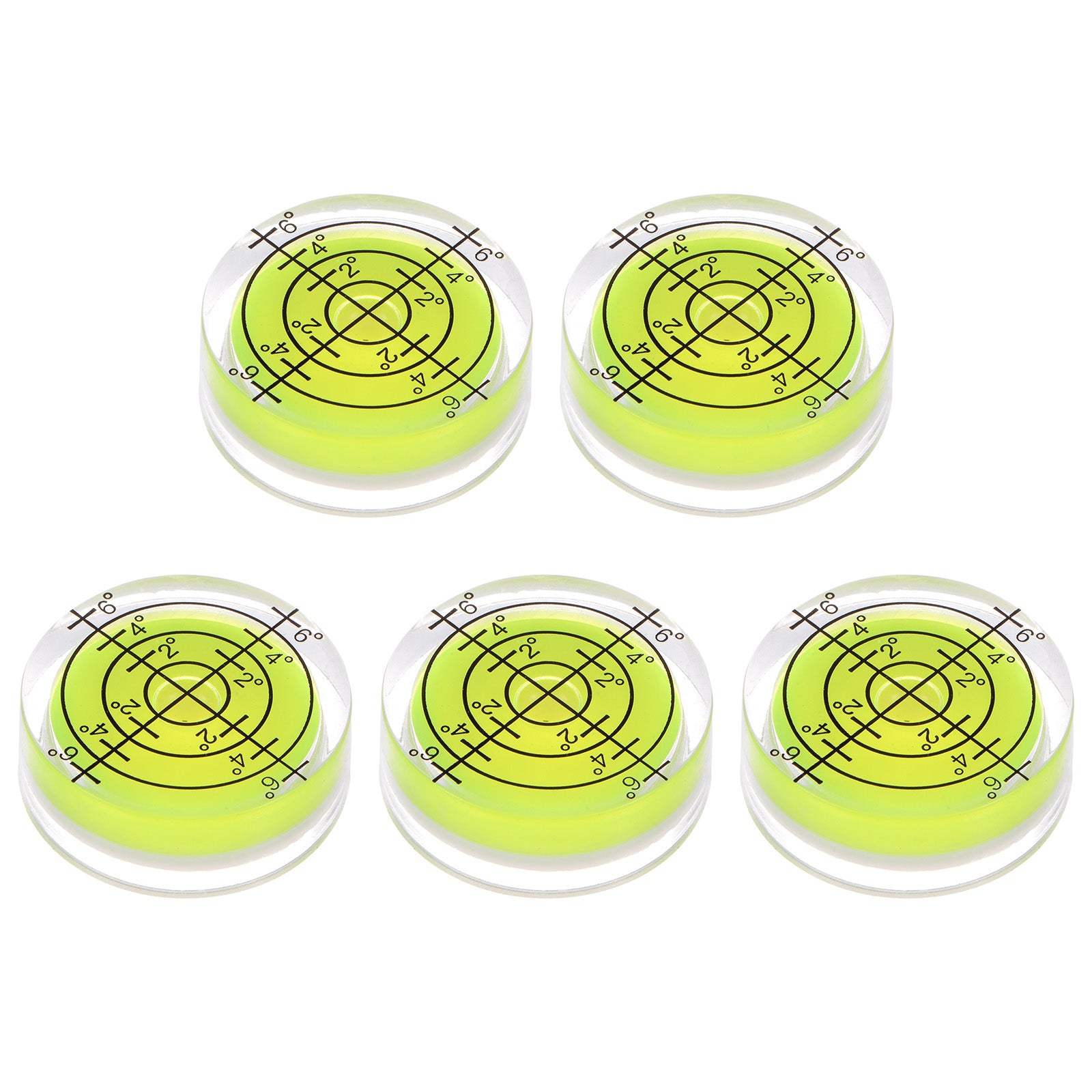 5pcs Round Bubble Level 32x12mm Mini Circular Bullseye Spirit Levels ...