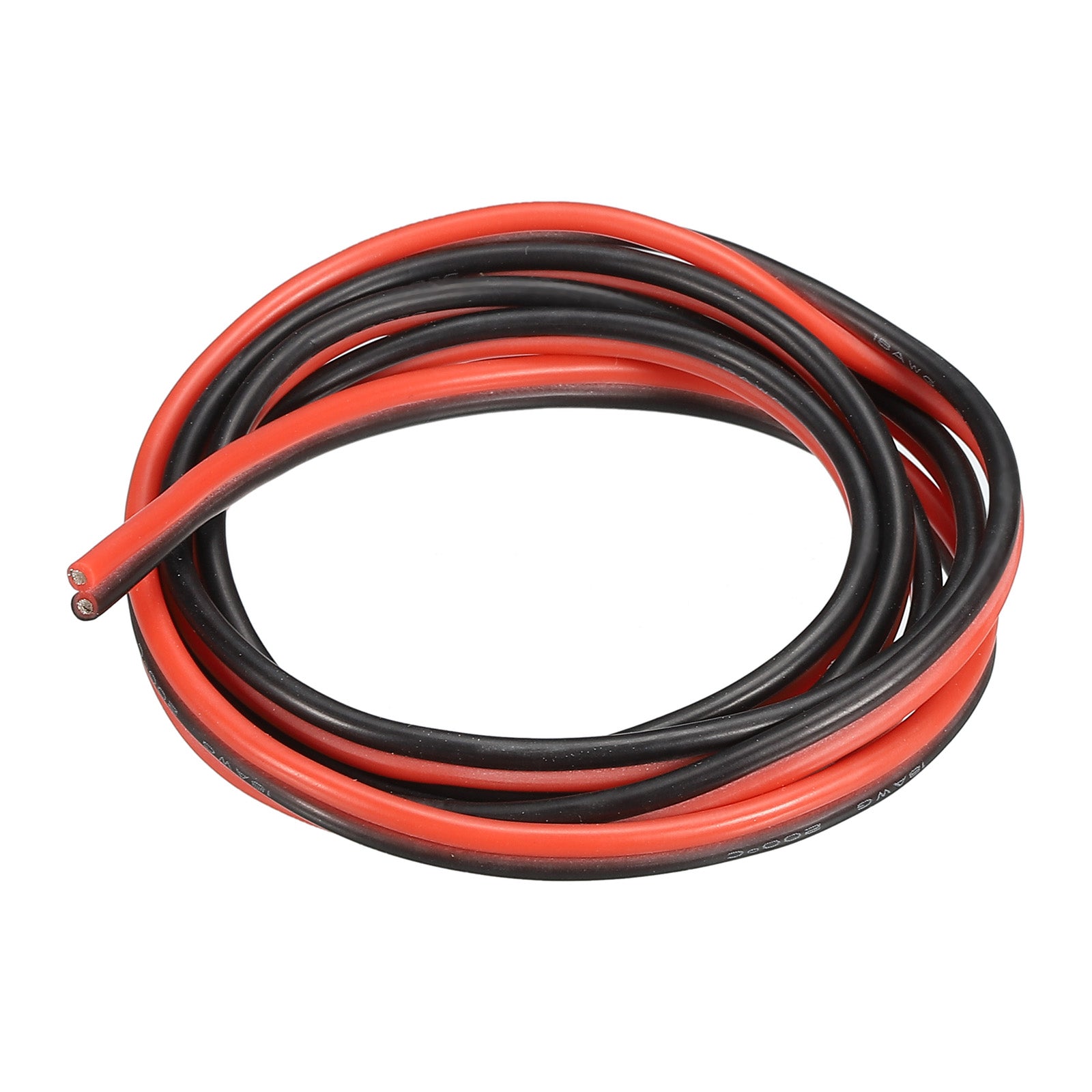 2 Conductor Parallel Silicone Wire 18AWG 18 Gauge Red Black Stranded ...