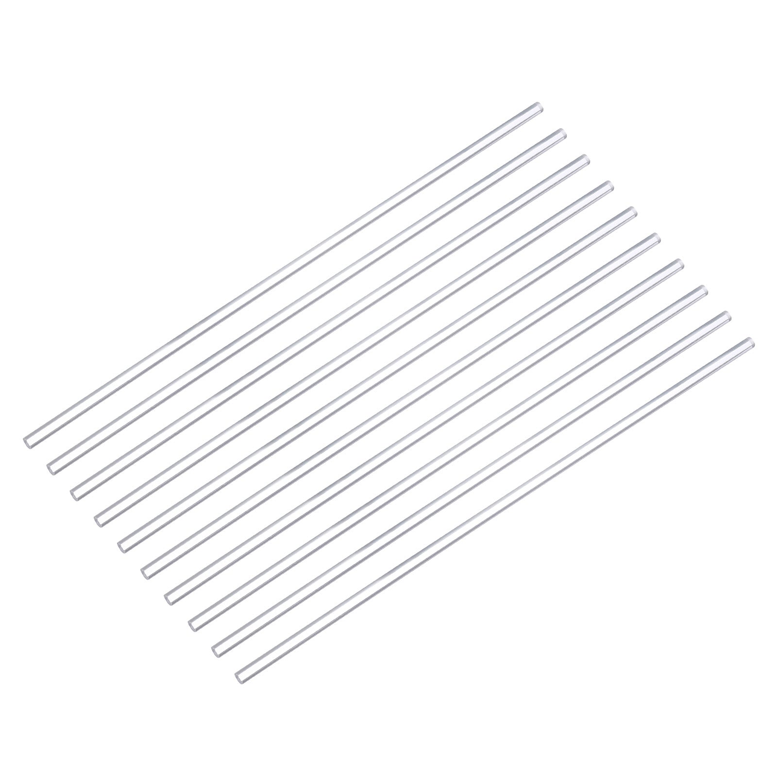 Acrylic Round Rod,6mm Diameter 12-inch Length,Clear,Solid Plastic PMMA ...