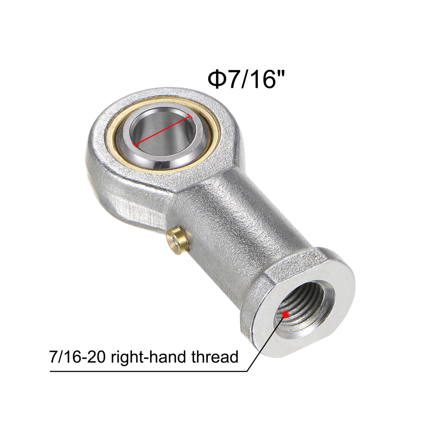 Uxcell 2pcs PHSB7 Female Rod End 7/16" Bore and 7/16-20 Right Hand Thread with Jam Nut | Harfington