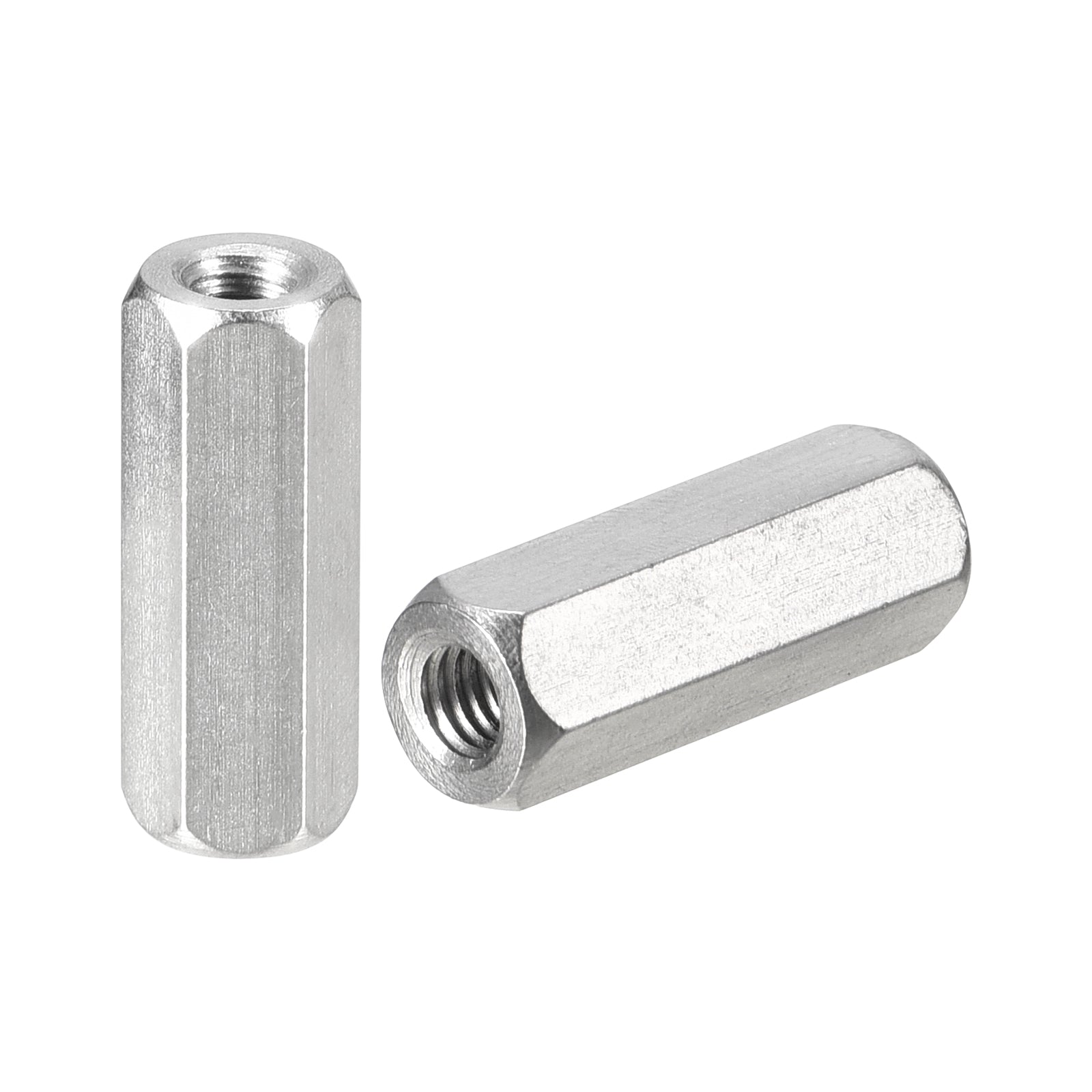 Uxcell M4 x 0.7-Pitch 20mm Length Coupling Nuts, 5pcs 304 Stainless ...