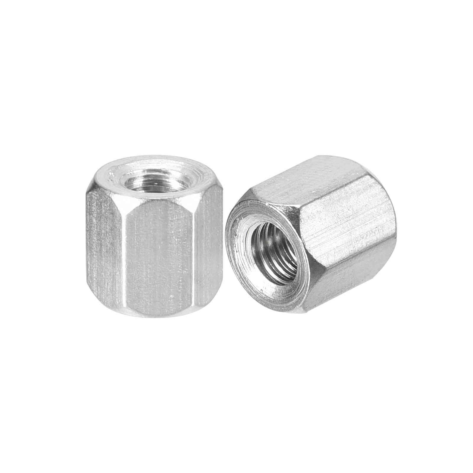 Uxcell M6 x 1-Pitch 12mm Length Coupling Nuts, 8pcs 304 Stainless Steel ...