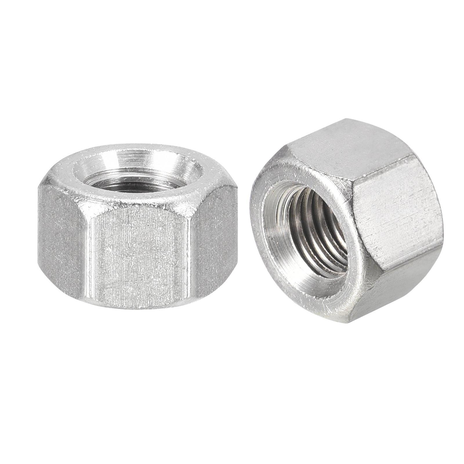 Uxcell M12 x 1.75-Pitch 12mm Length Coupling Nuts, 5pcs 304 Stainless ...