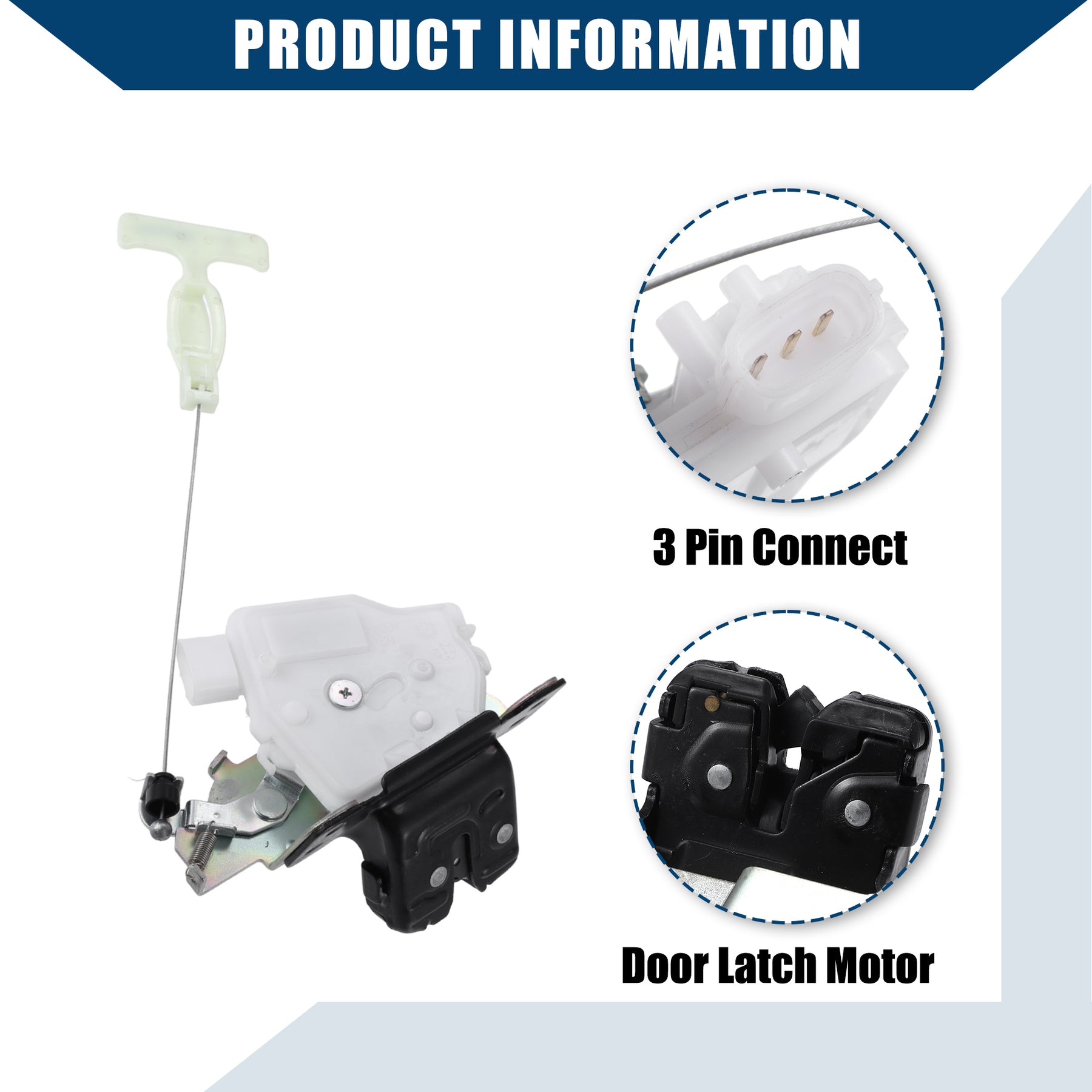 68084367AD / Rear / Trunk Latch Lock Actuator with Cable Rod Remote for ...