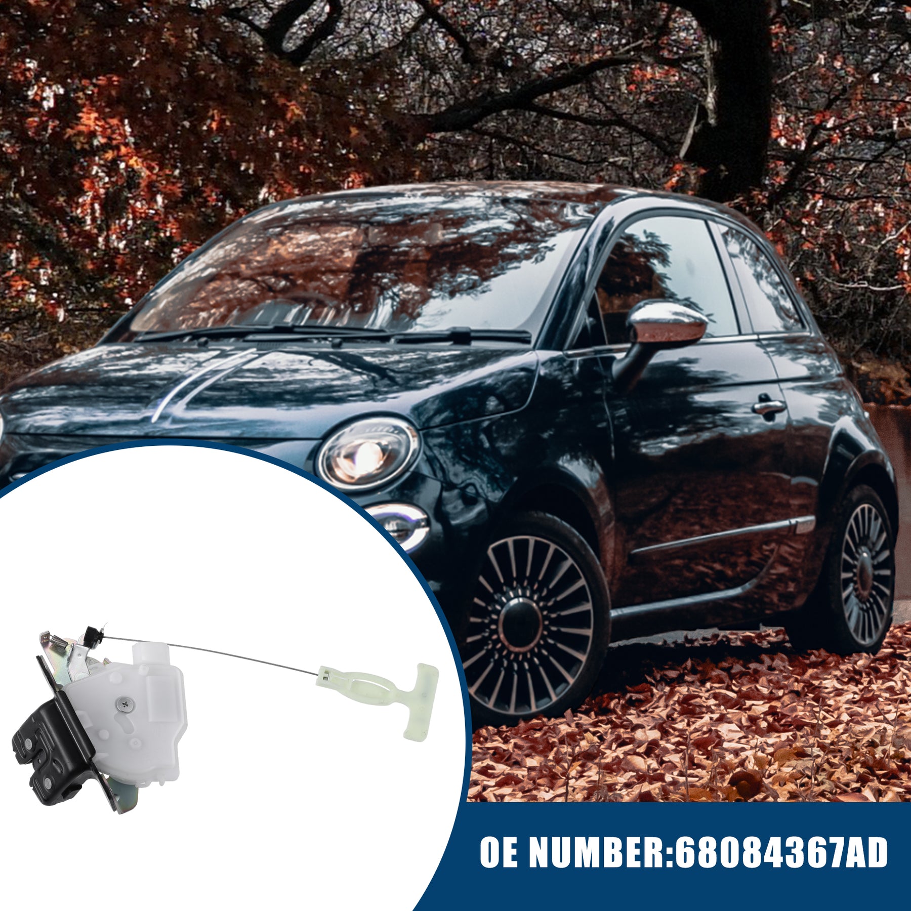 68084367AD / Rear / Trunk Latch Lock Actuator with Cable Rod Remote for ...