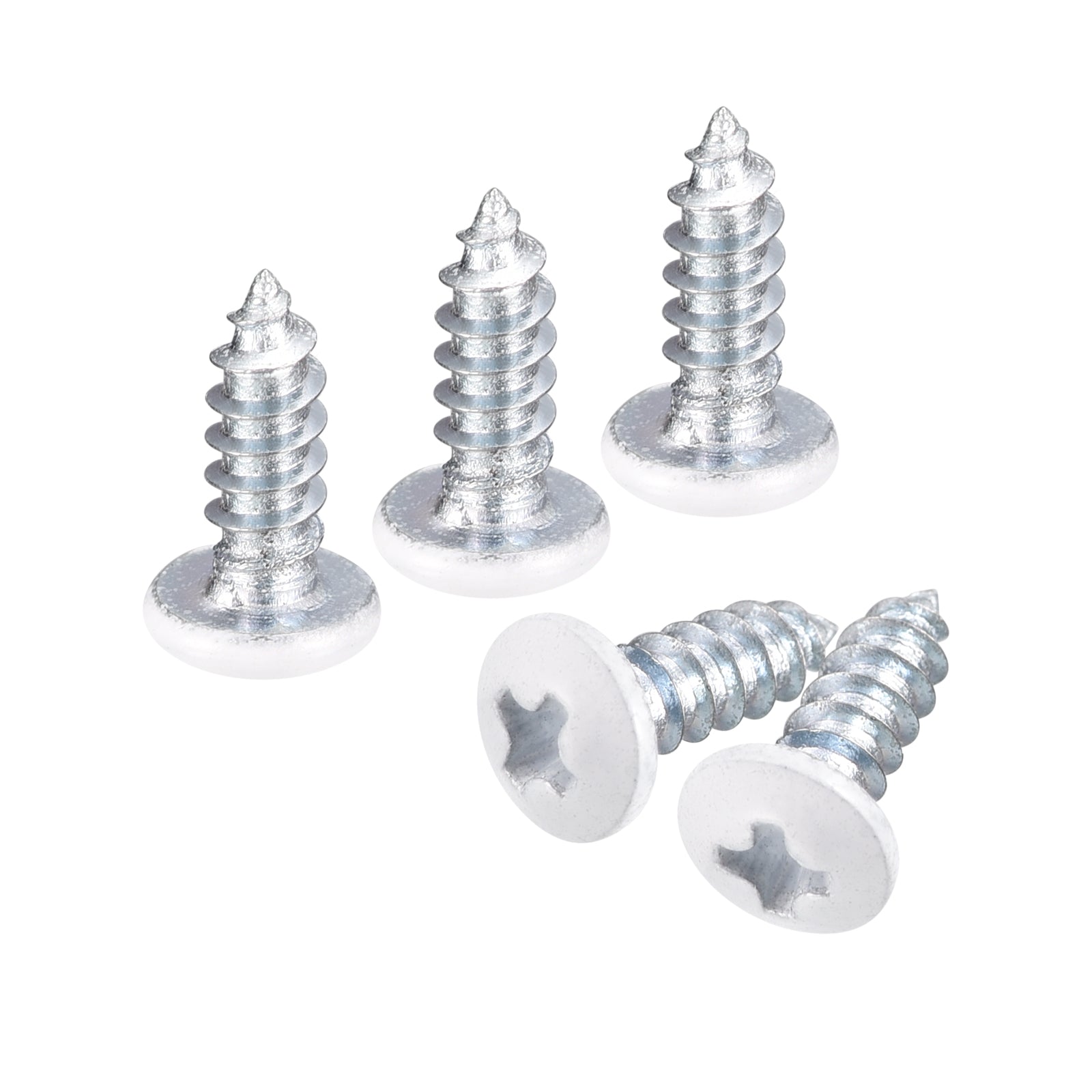 Uxcell ST2x8mm White Screws Self Tapping Screws, 100pcs Pan Head ...