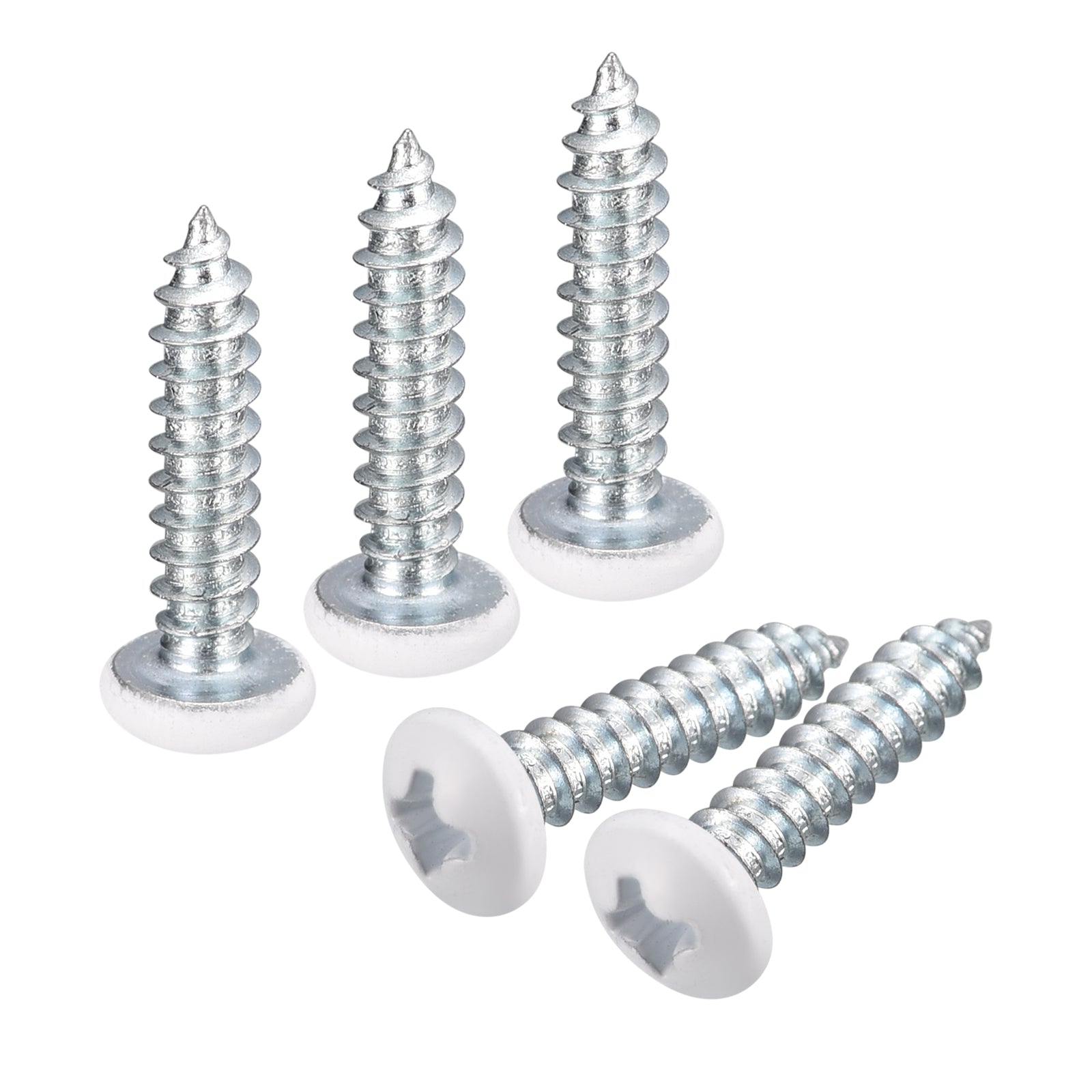Uxcell ST4x20mm White Screws Self Tapping Screws, 100pcs Pan Head ...